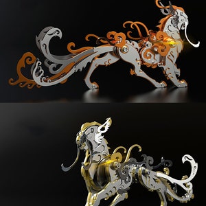 Steel Ancient Divine Beast - [element EARTH] 3D Metal Puzzle DIY Model ...