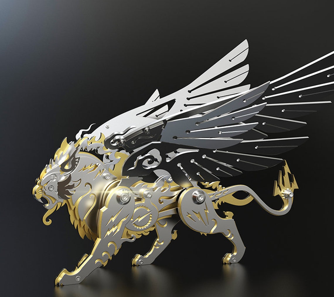Steel Ancient Divine Beast - [element METAL] 3D Metal Puzzle DIY Model ...