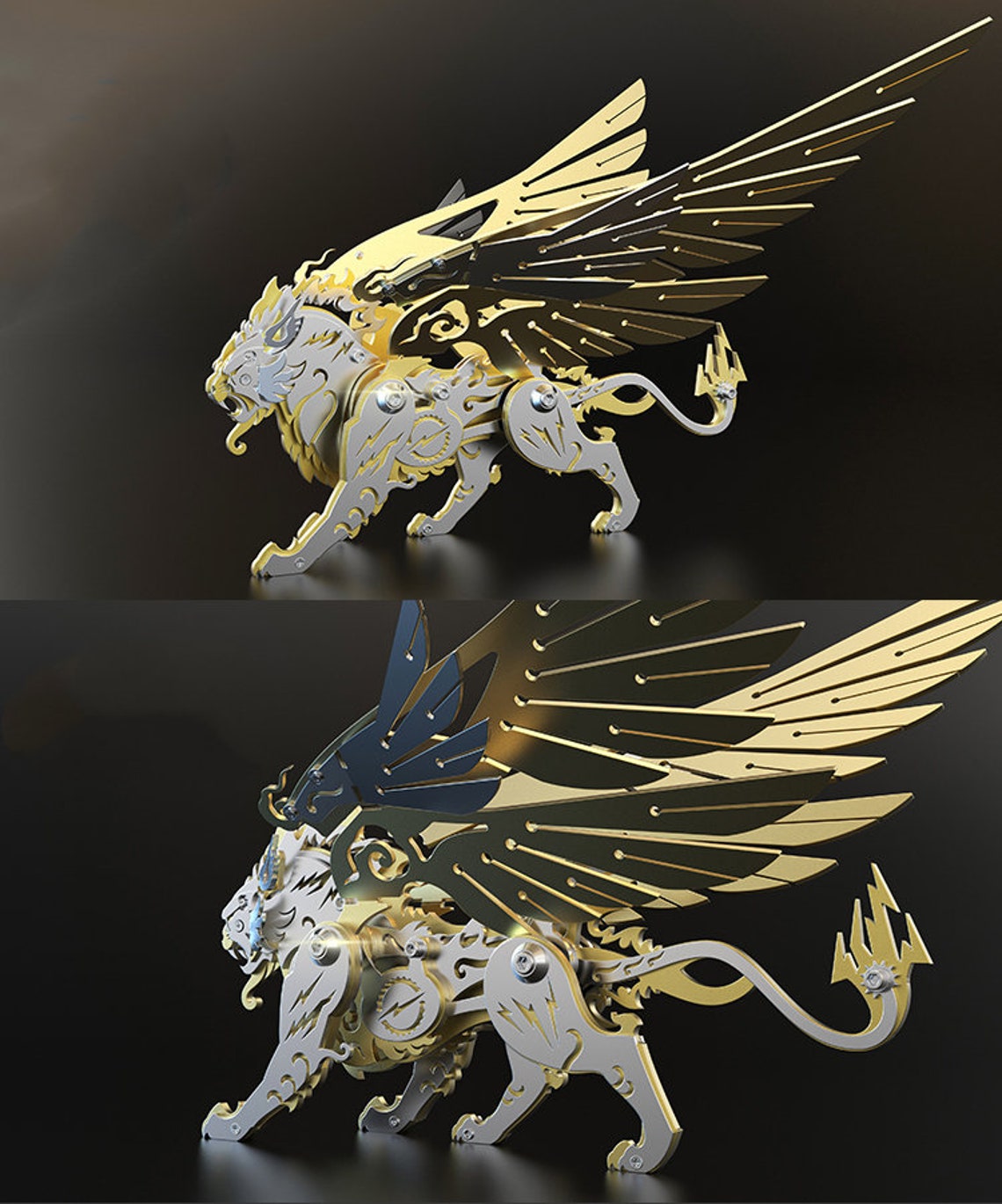 Steel Ancient Divine Beast - [element METAL] 3D Metal Puzzle DIY Model ...