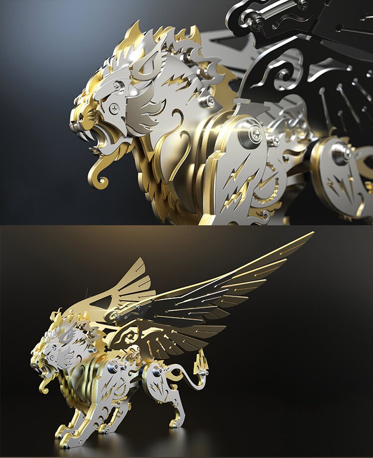 Steel Ancient Divine Beast - [element METAL] 3D Metal Puzzle DIY Model ...