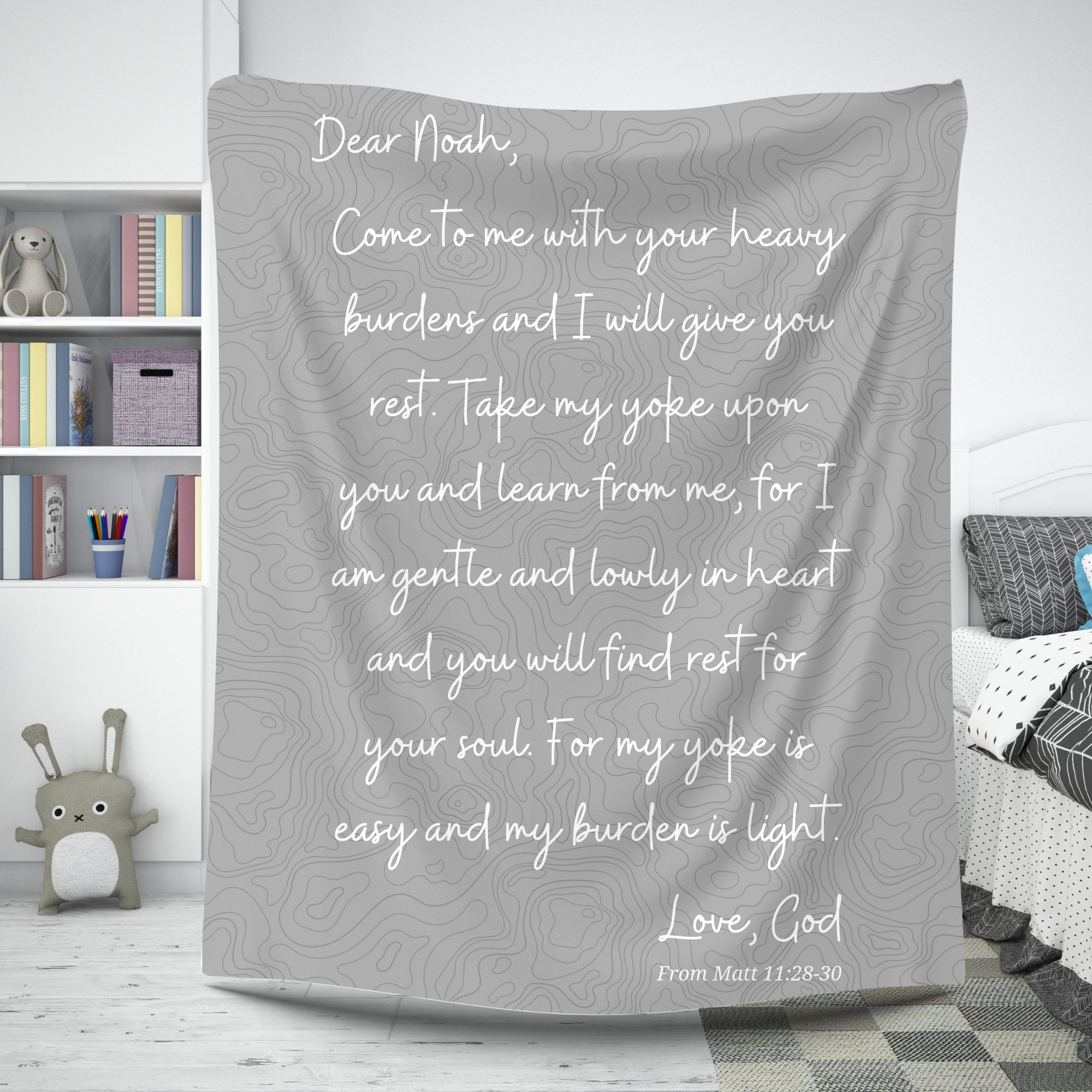 Custom Message From God Blanket, Personalized Faith Throw, Bible Verse ...