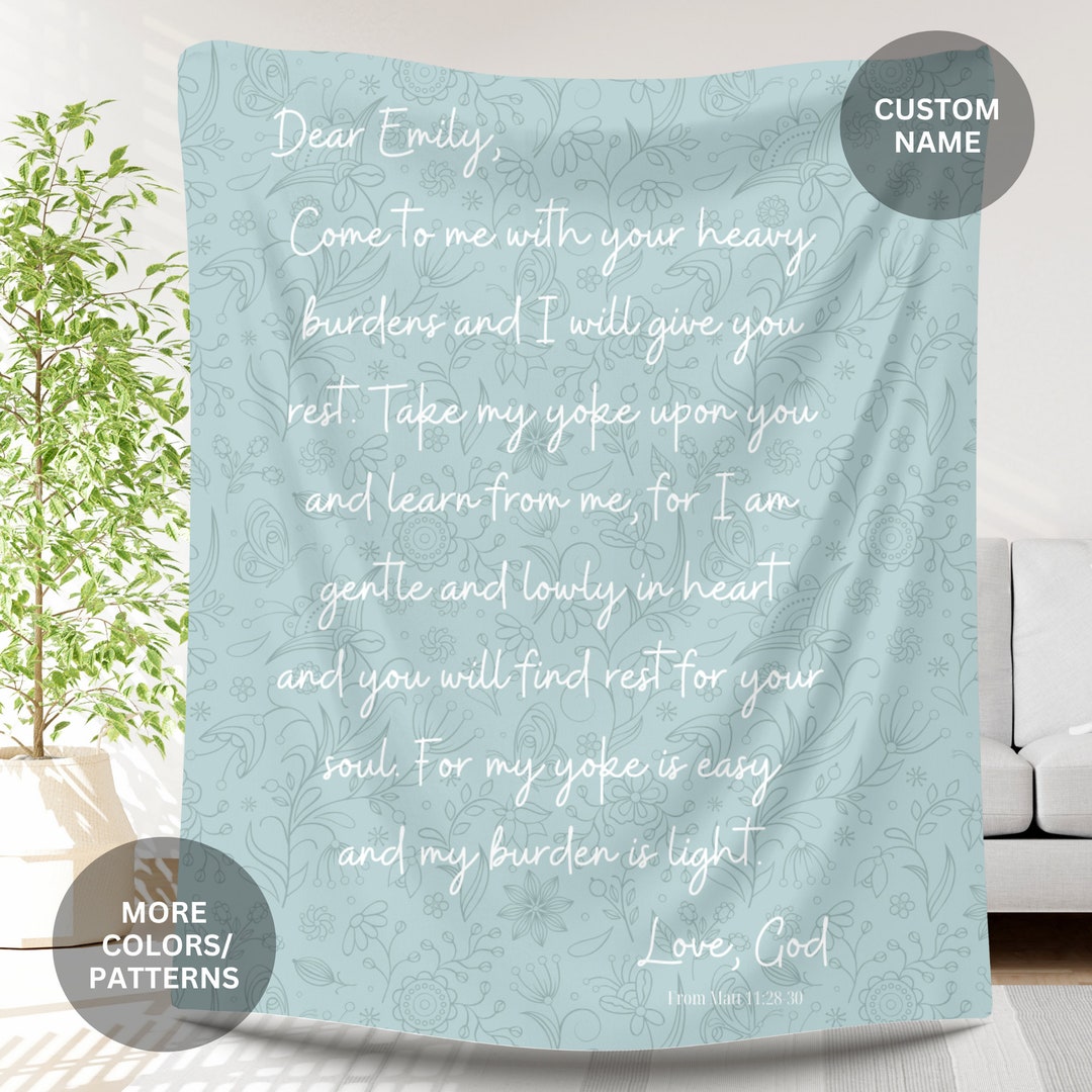 Custom Message From God Blanket, Personalized Faith Throw, Bible Verse ...