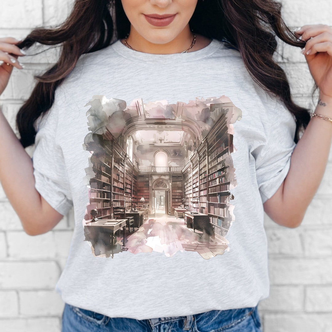 Pink Library Coquette Shirt, Light Academia Bookworm Tee, Classical ...