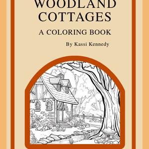 Woodland Cottages: 10 Adult Coloring Pages| Tranquil Forest Settings ...