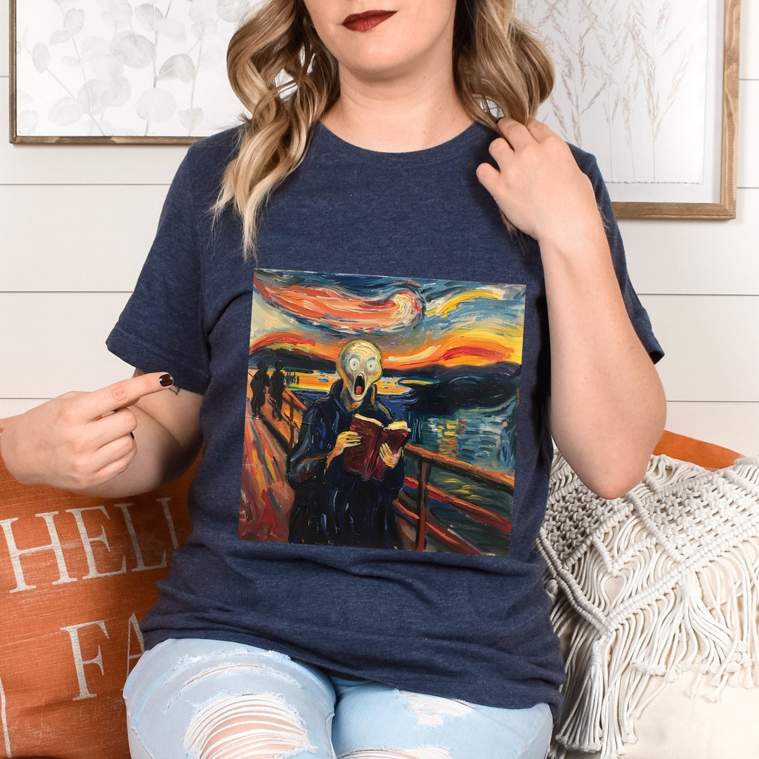 The Scream Reading Book Nerd T-shirt| Horror Lover Shirt, Reading ...