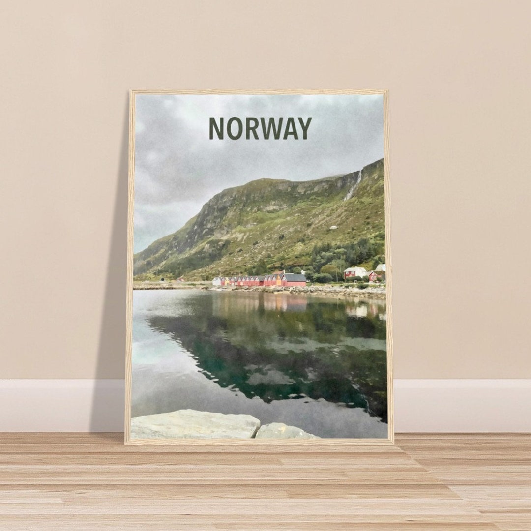 Norway Travel Poster, Fjord Poster, Picture, Art Print, Travel Poster ...