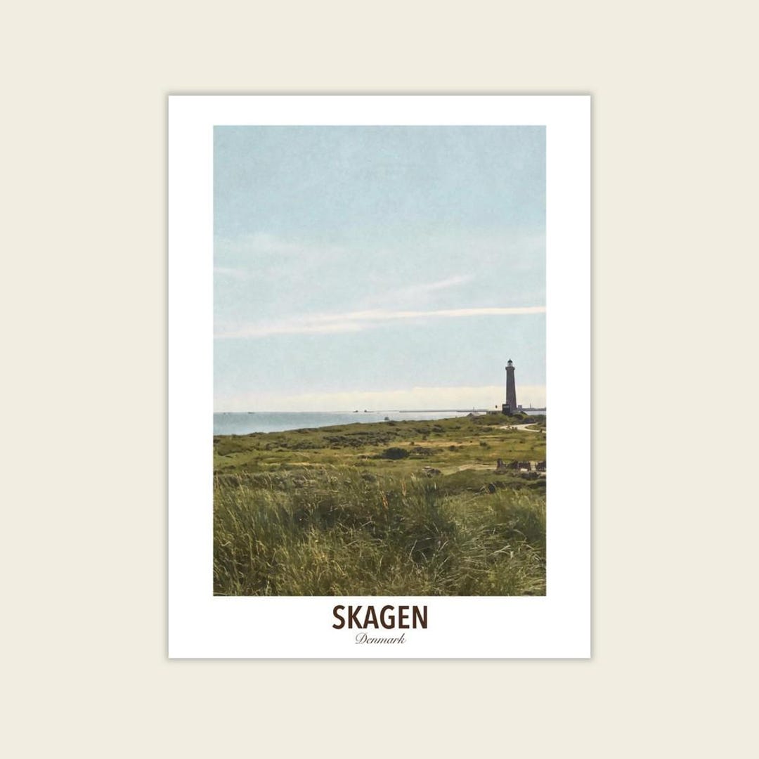 Denmark Travel Poster, Skagen Poster, Picture, Art Print, Travel Poster ...