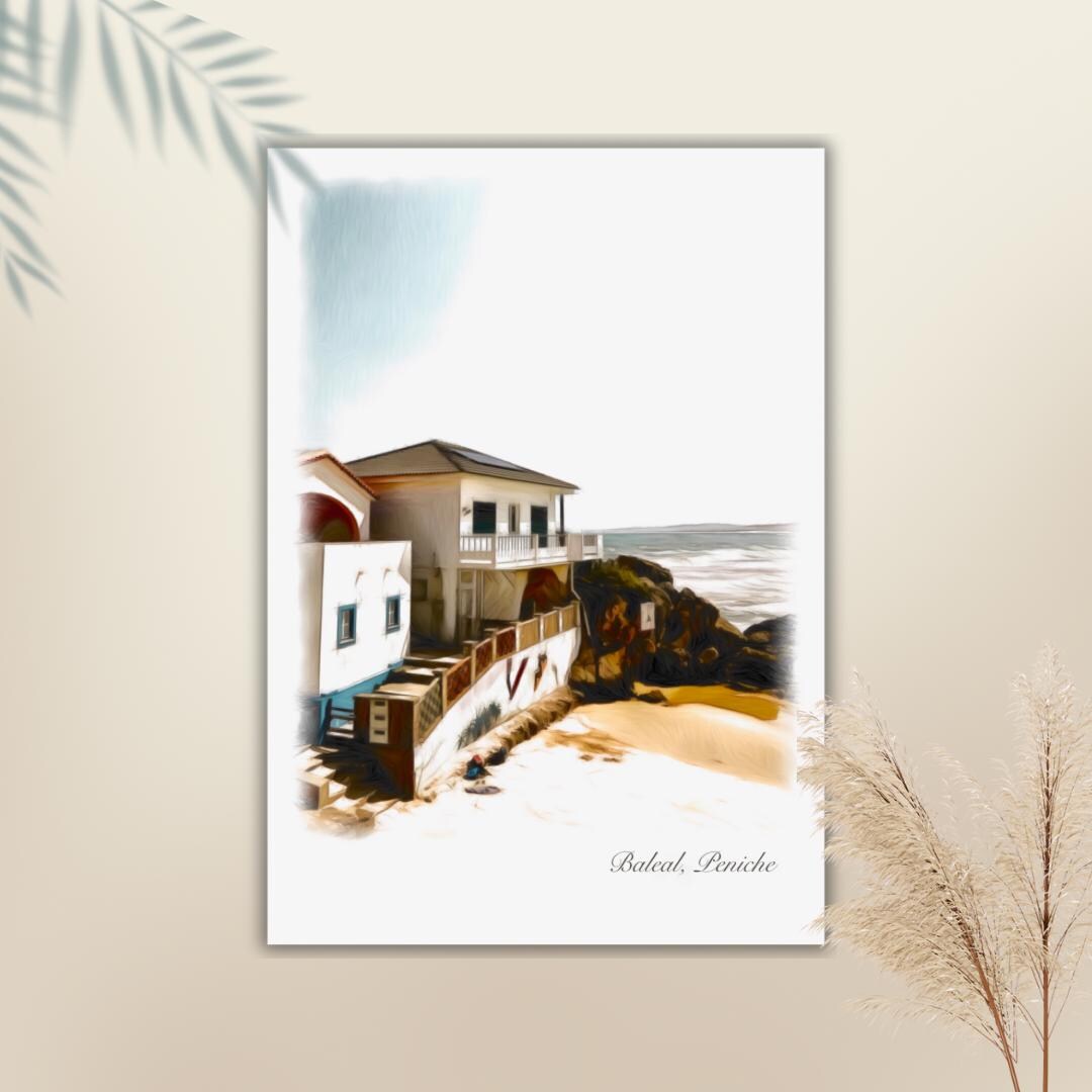 Poster Baleal, Peniche, Portugal / Travel Poster / Art Print / Holiday ...