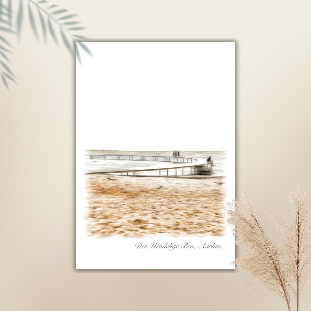 Poster Infinity Bridge, Aarhus, Denmark / Travel Poster / Art Print ...