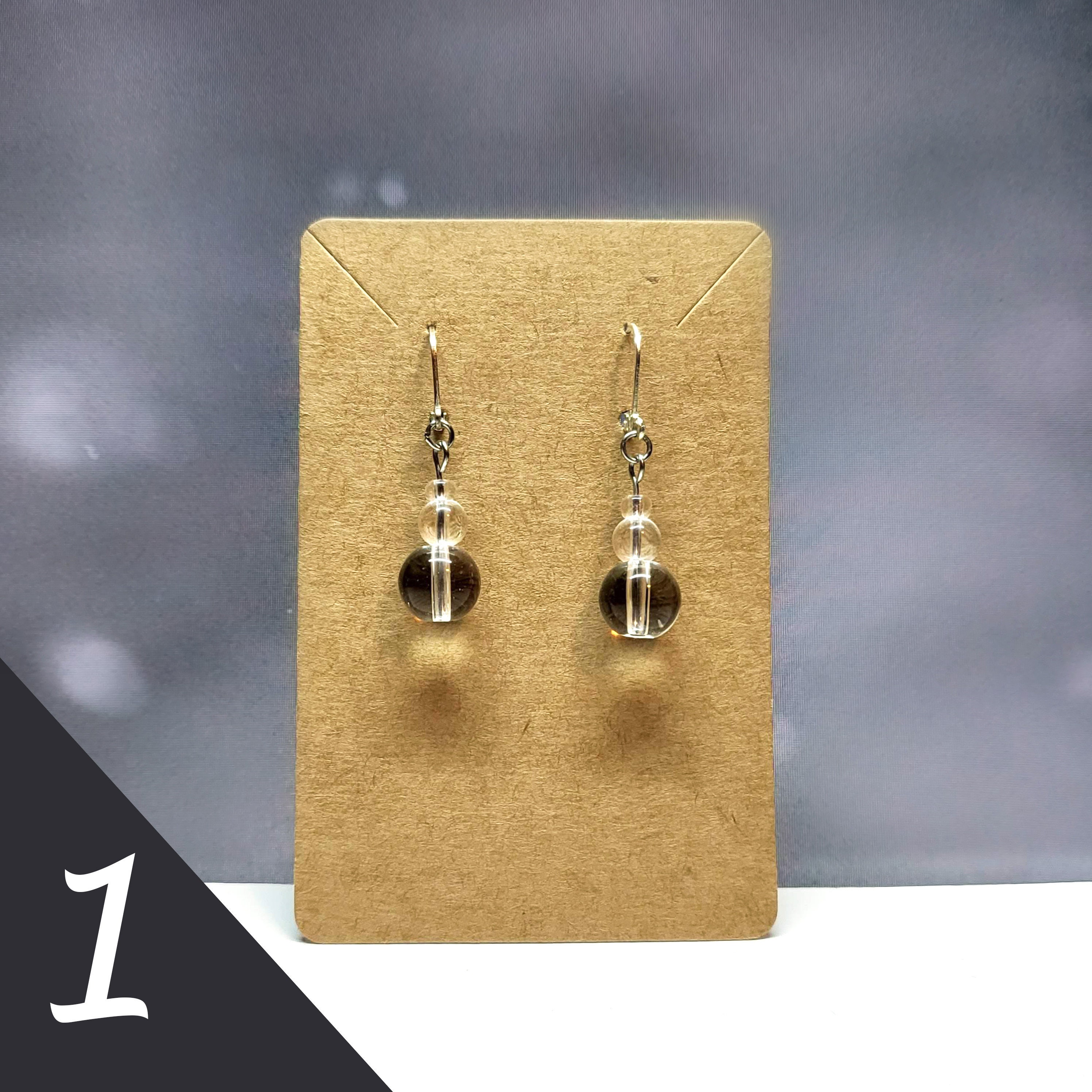 White Transparent Clear Raindrop Earrings Jewelry Handmade Stud ...