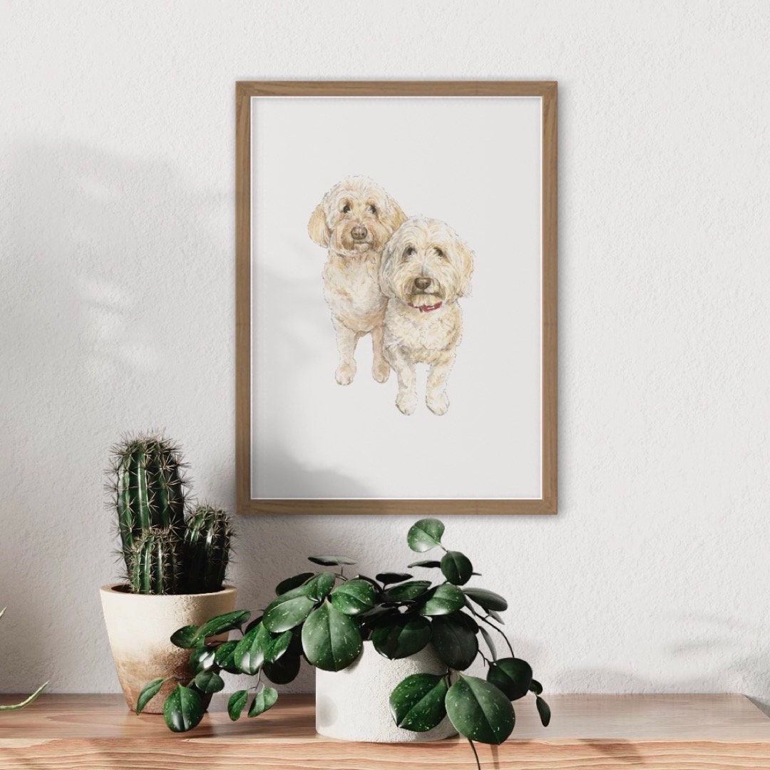 Pet Portrait Hand Painted | Illustrated Pet Drawing | Watercolour Pet ...