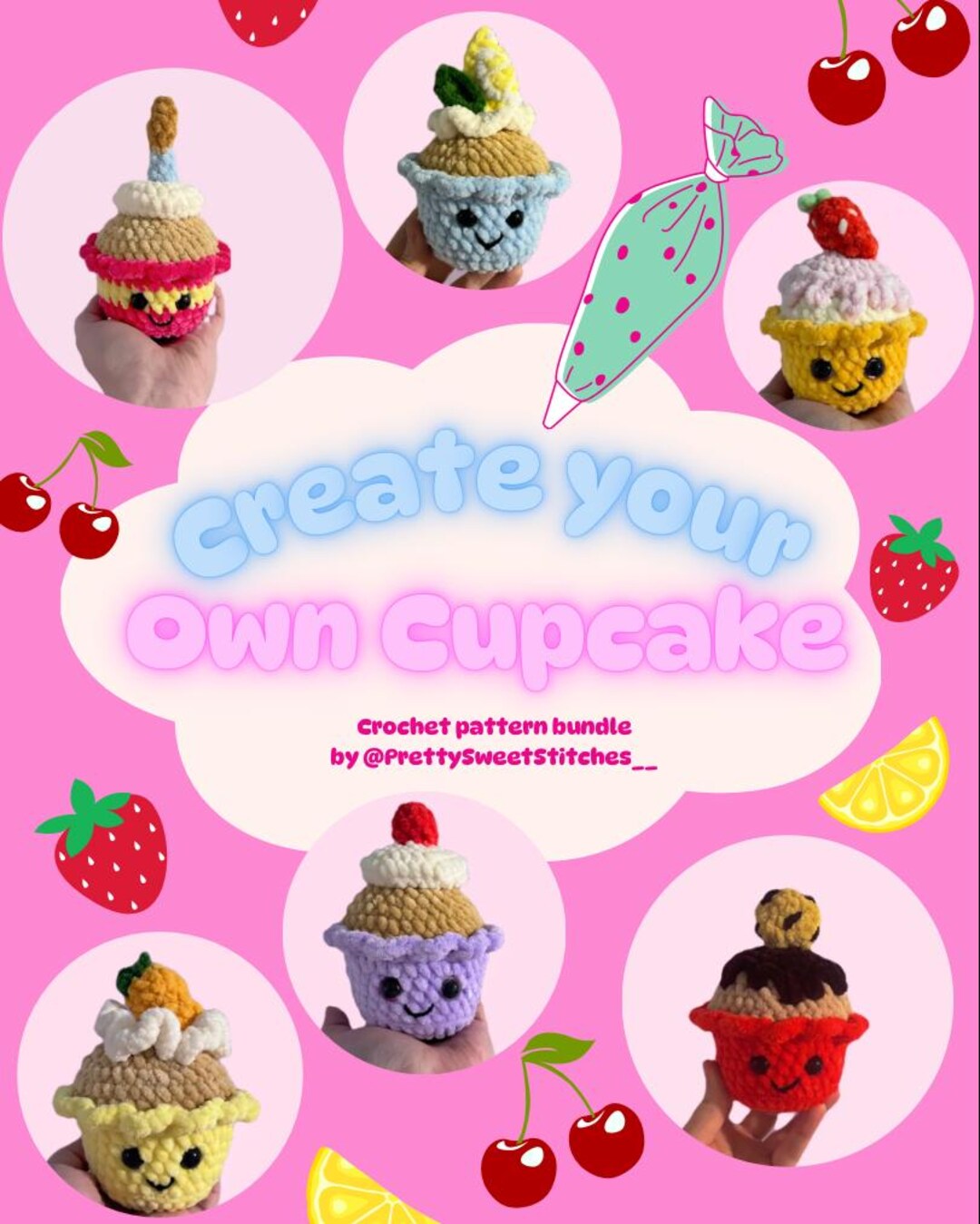 Cupcake Crochet Pattern Bundle - Etsy