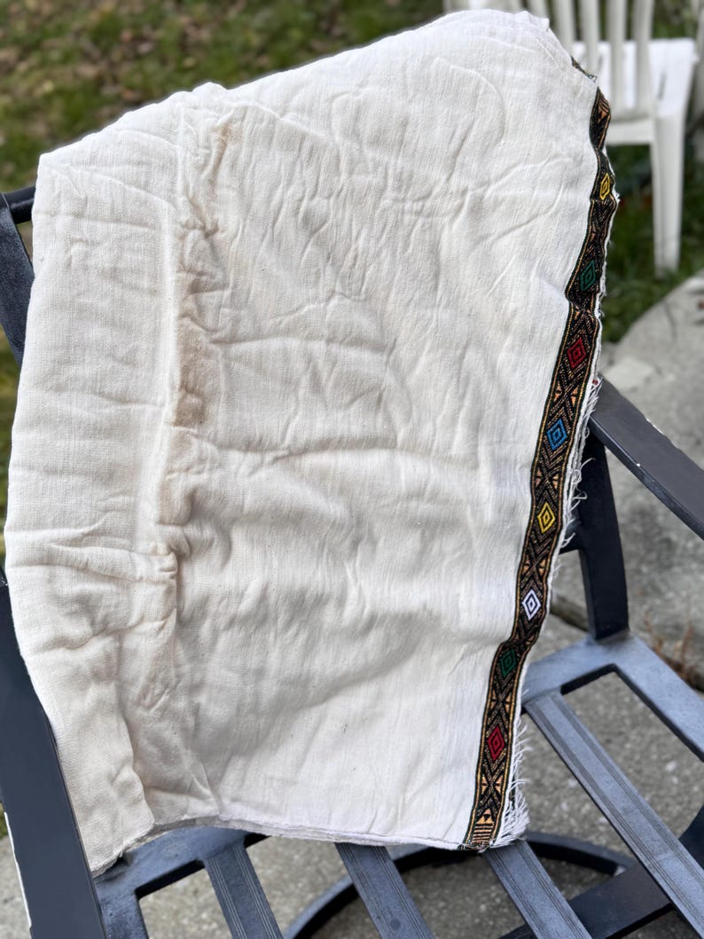 Handwoven Ethiopian Cotton Gabi – Traditional Shawl, Lightweight and ...