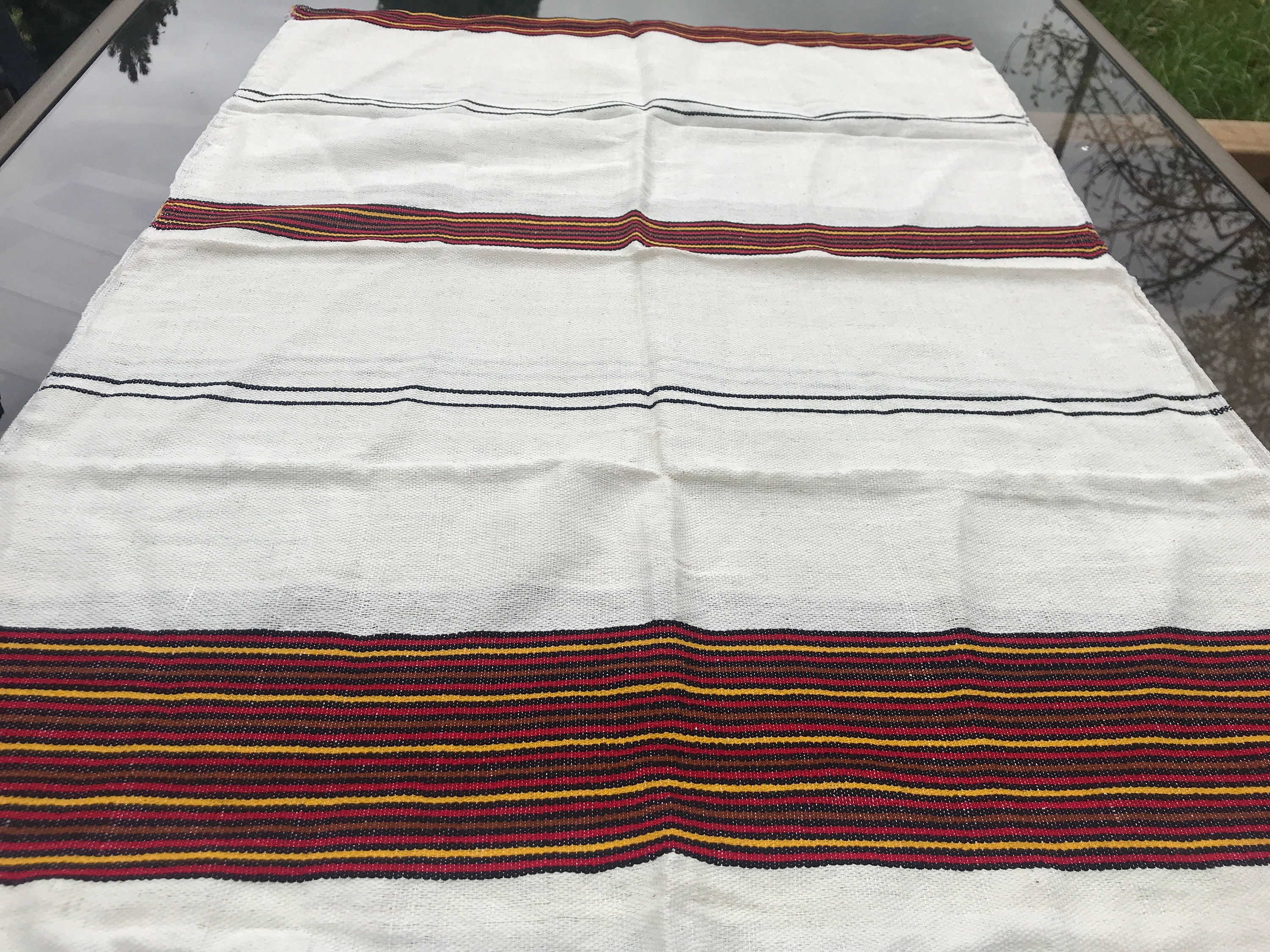 Ethiopian/ Rasta Harmony Colour Stripe Handmade 100% Cotton Scarf - Etsy