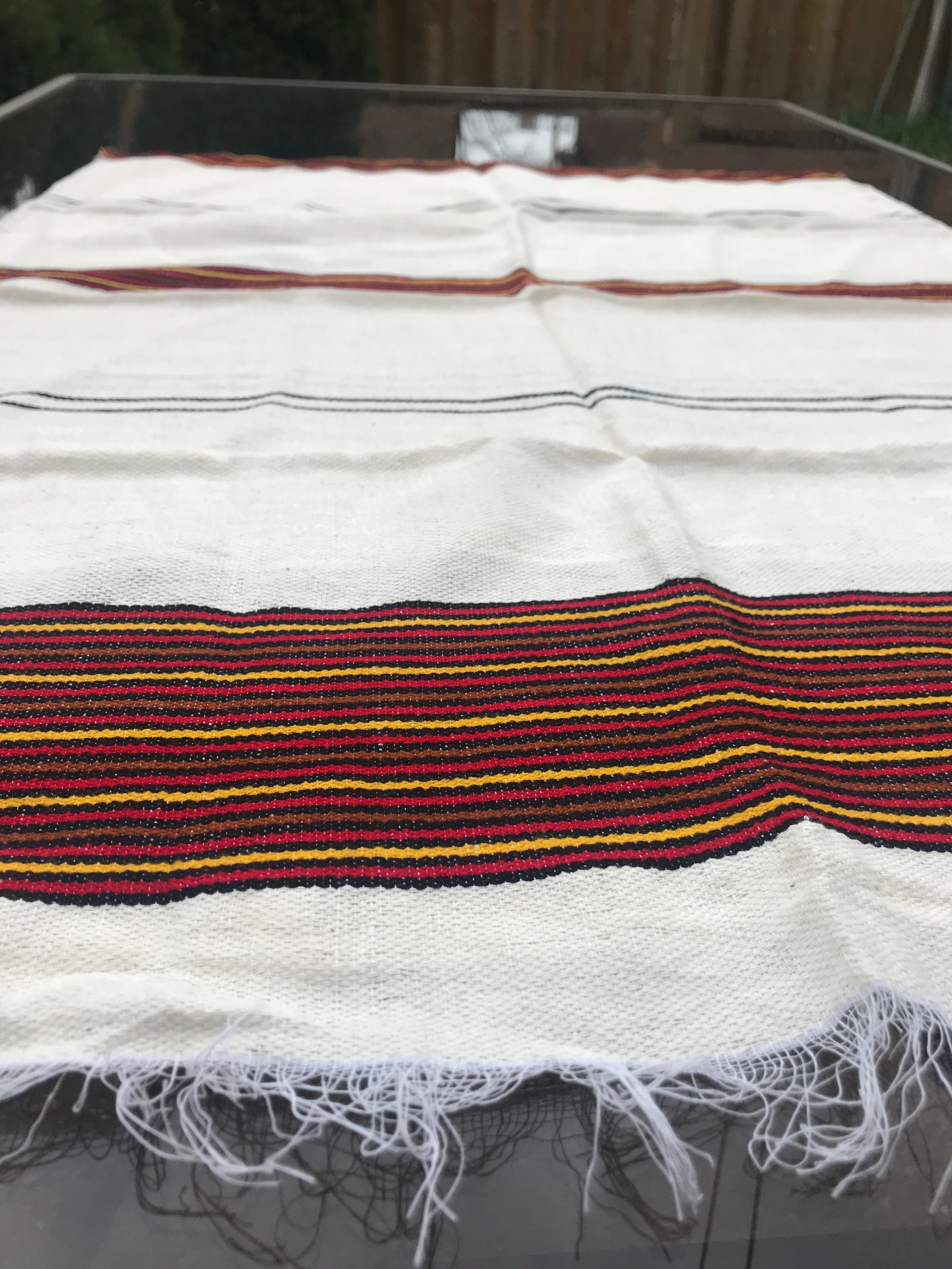 Ethiopian/ Rasta Harmony Colour Stripe Handmade 100% Cotton Scarf - Etsy