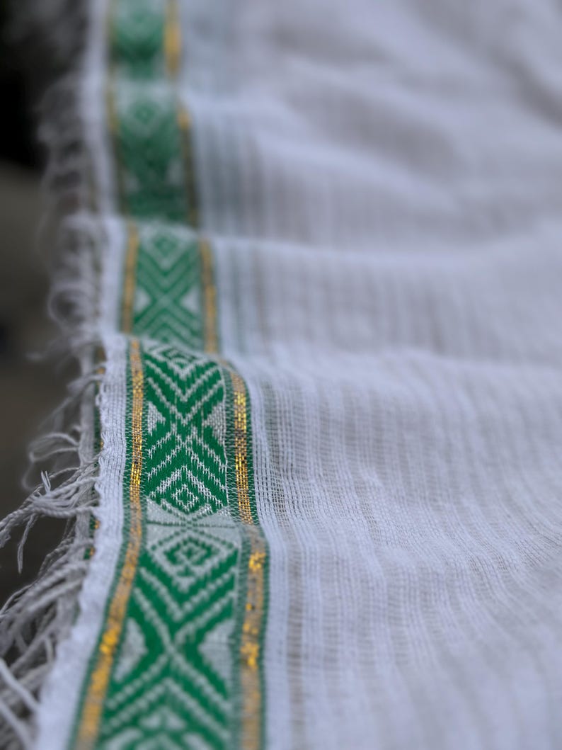 Handwoven Ethiopian Cotton and Silk Gabi – Traditional Shawl ...