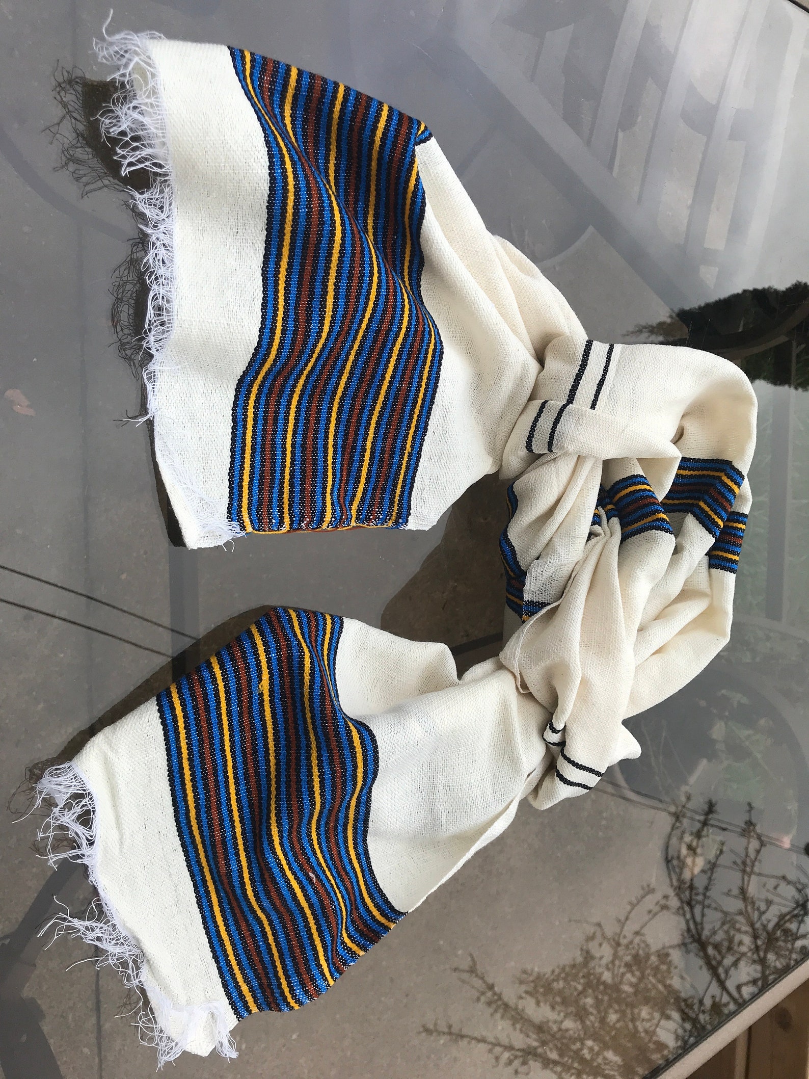 Ethiopian/ Rasta Harmony Colour Stripe Handmade 100% Cotton Scarf - Etsy