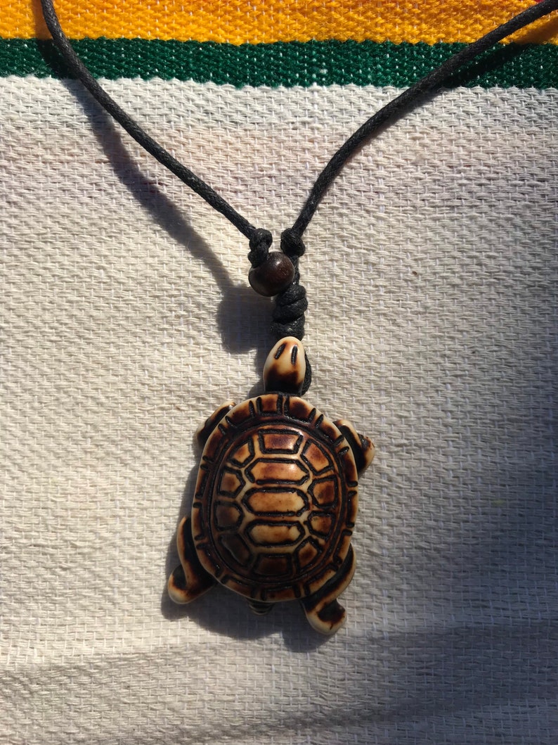 Handmade Bone Turtle Pendant Necklace - Unisex Turtle Jewellery - Etsy