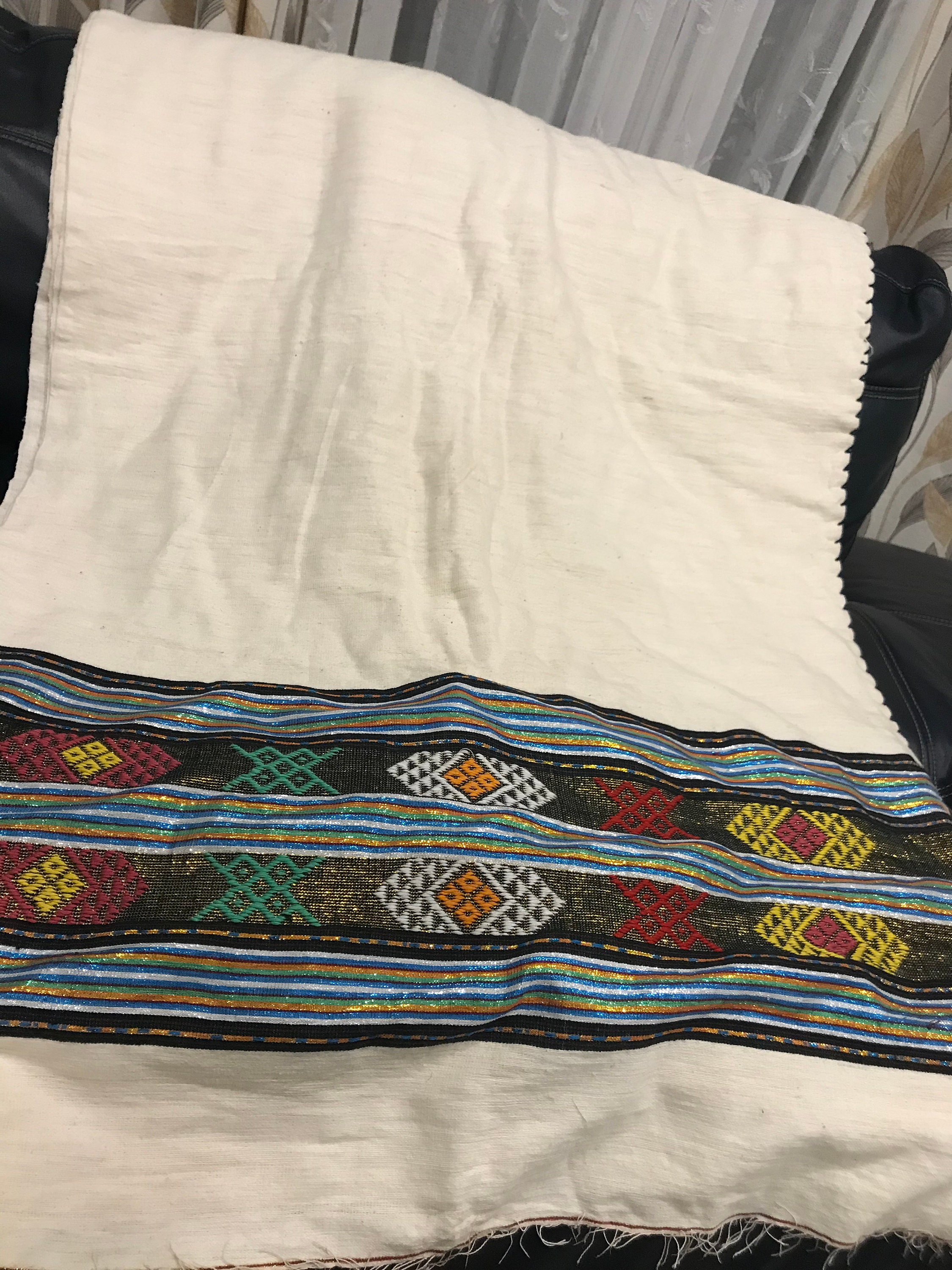 Ethiopian Gabi/ Cotton Throw - Etsy