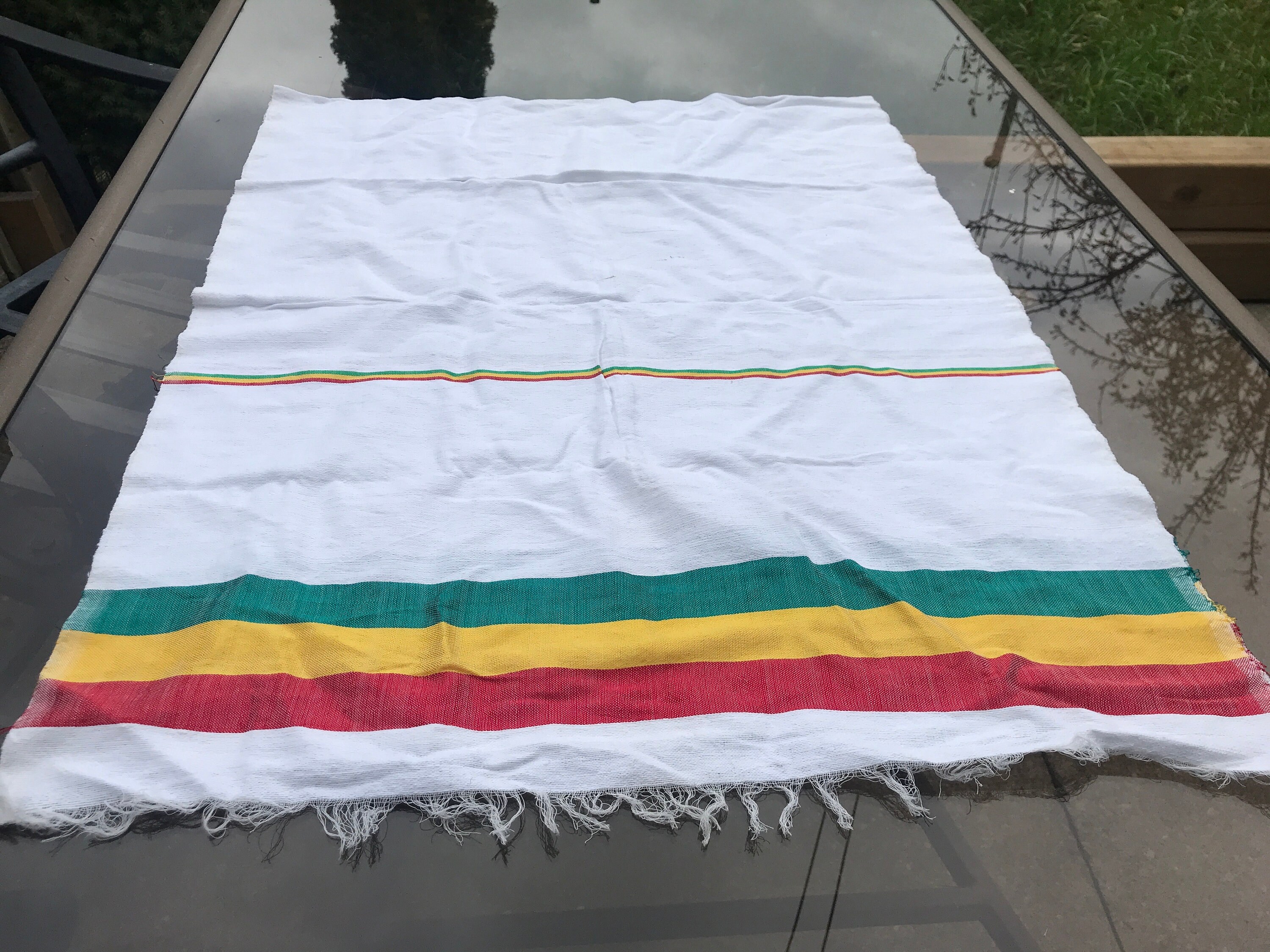 Ethiopian/ Rasta Green Yellow Red Stripe Handmade Cotton Scarf - Etsy