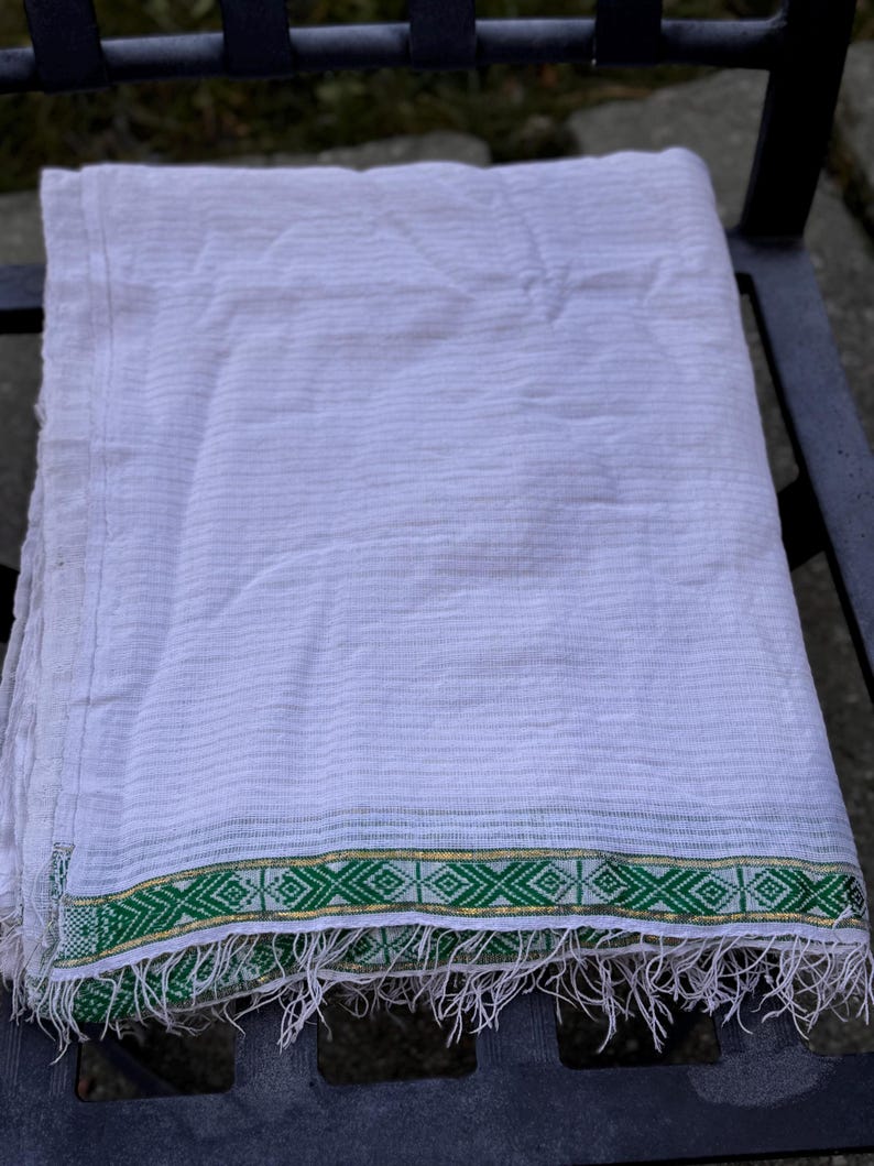 Handwoven Ethiopian Cotton and Silk Gabi – Traditional Shawl ...