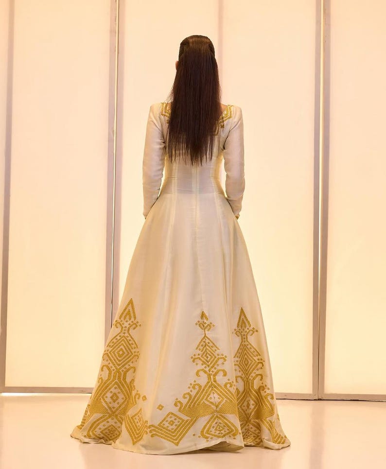 Handwoven Ethiopian Habesha Kemis Dress: Tibeb Embroidery - Etsy