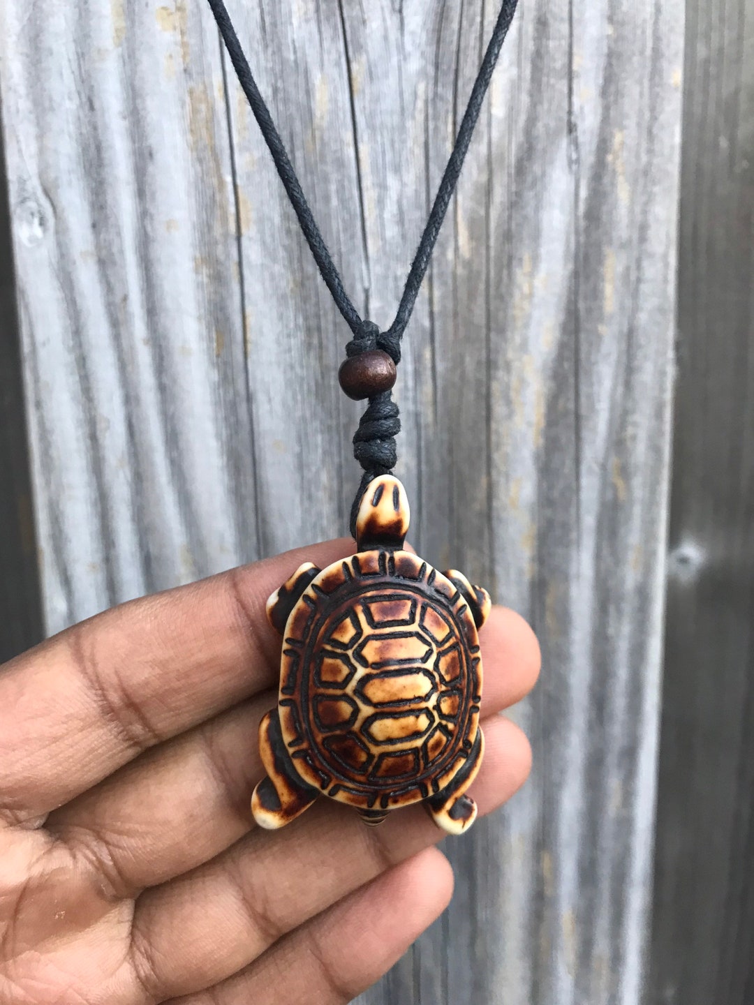 Handmade Bone Turtle Pendant Necklace - Unisex Turtle Jewellery - Etsy