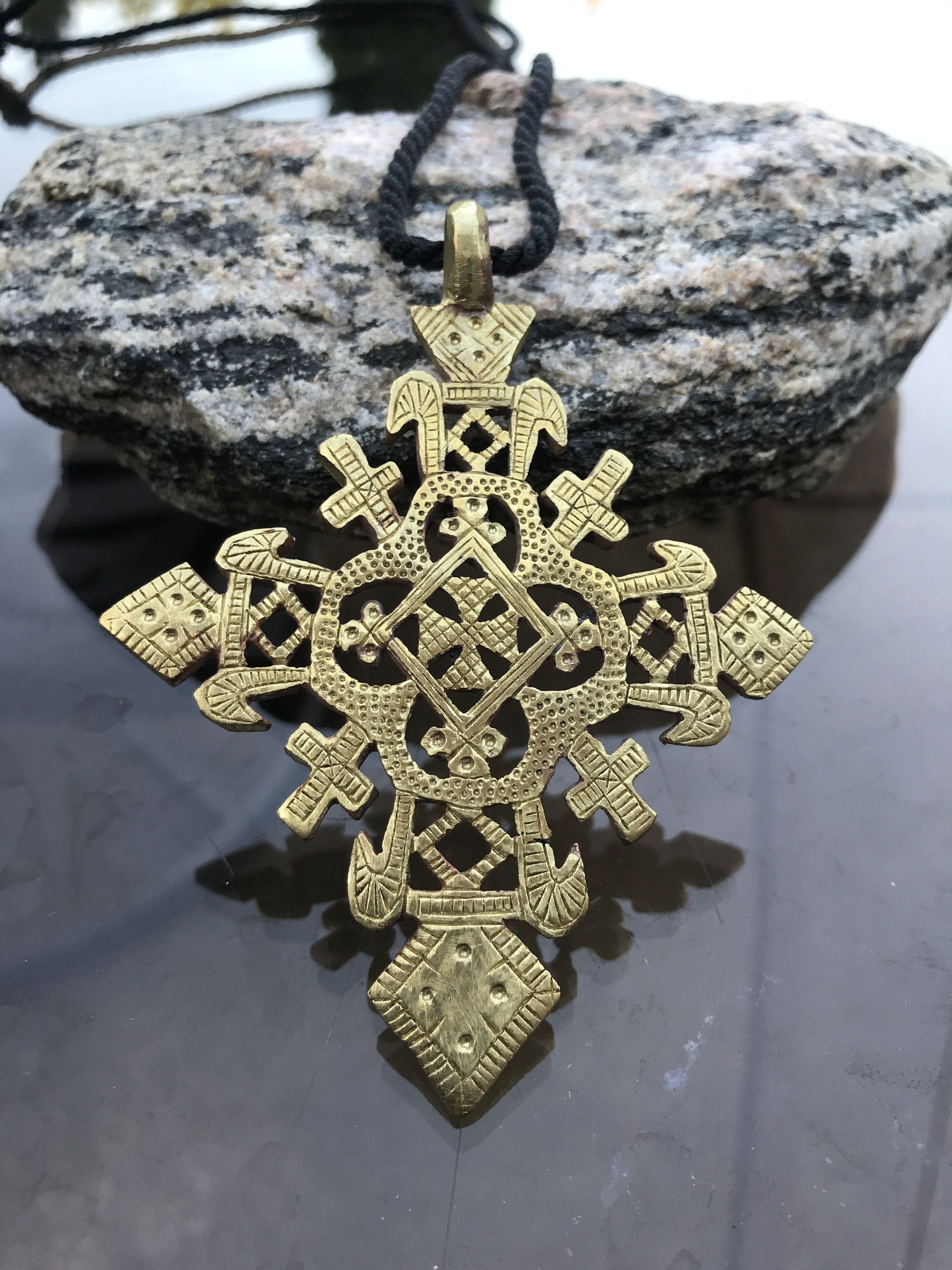 Ethiopian Orthodox Christian Cross Pendant. Handmade Ethnic Jewelry ...