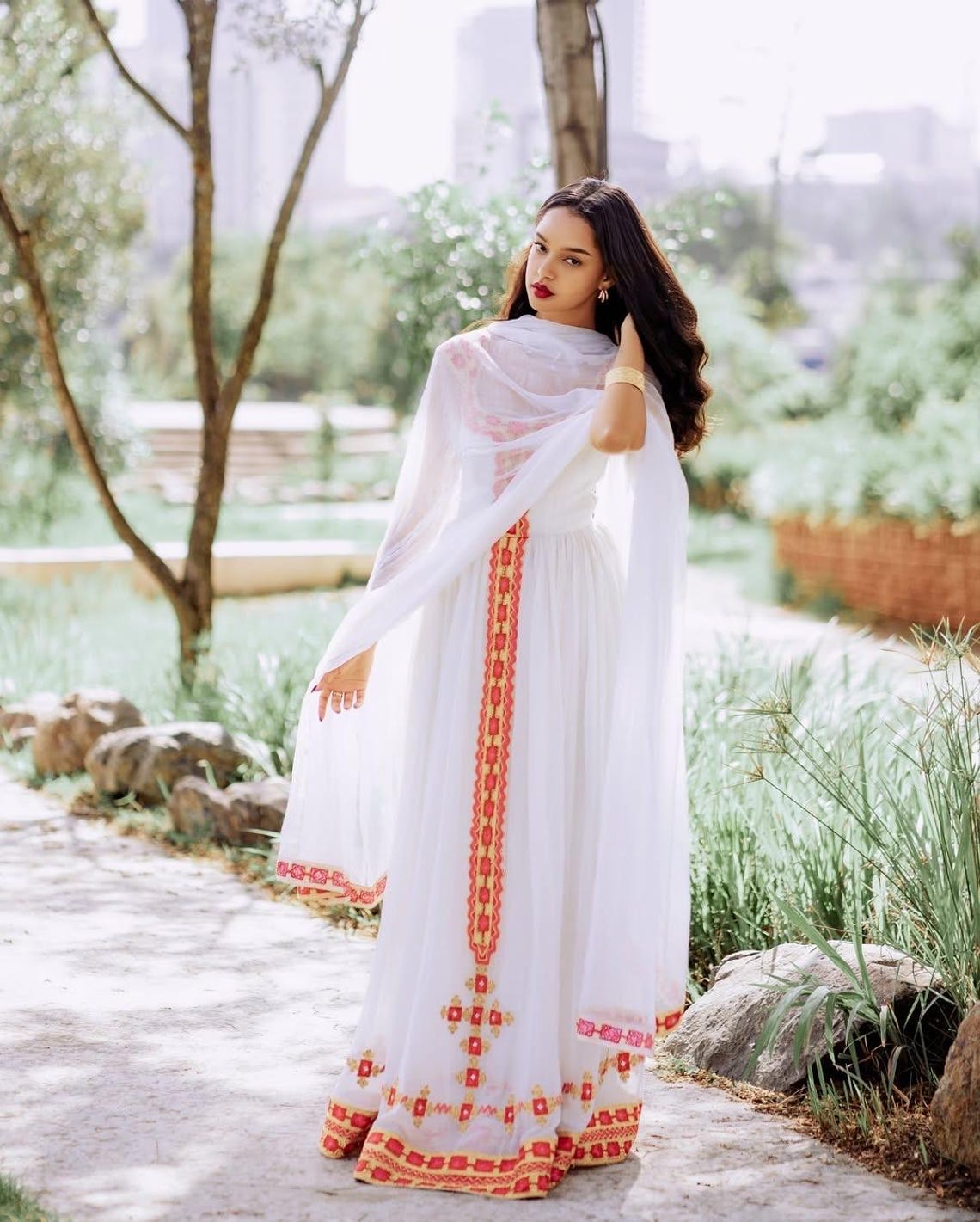 Handwoven Ethiopian Habesha Kemis Dress: Tibeb Embroidery - Etsy