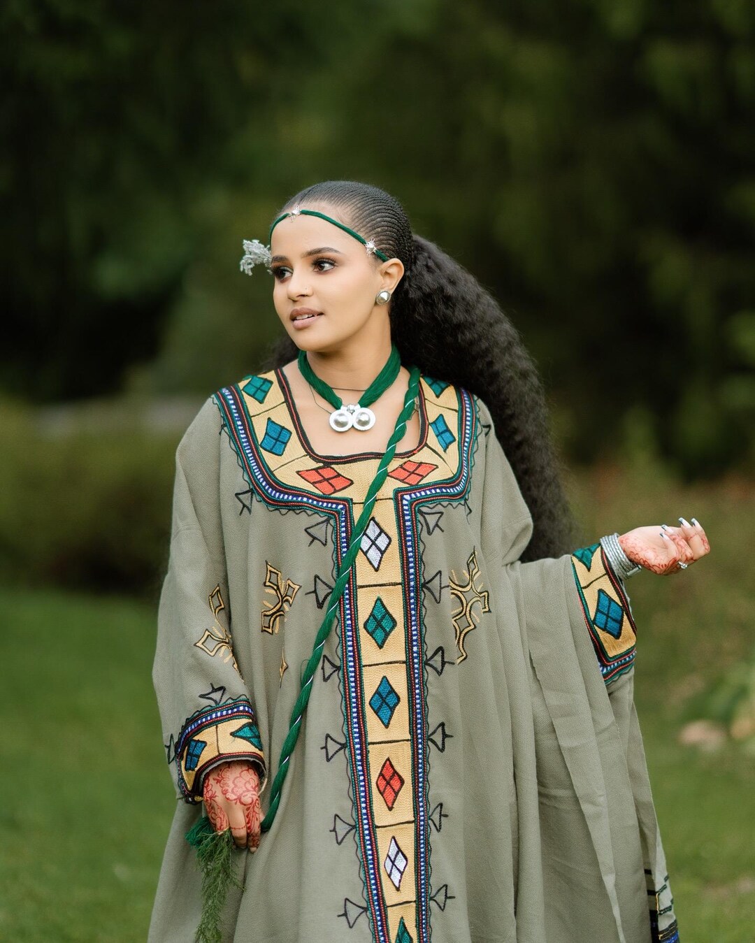 Ethiopian Habesha Kemis: Handwoven Cotton Dress With Tibeb Embroidery ...