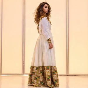 Handwoven Habesha Kemis Dress: Ethiopian Cotton Tibeb Embroidery - Etsy