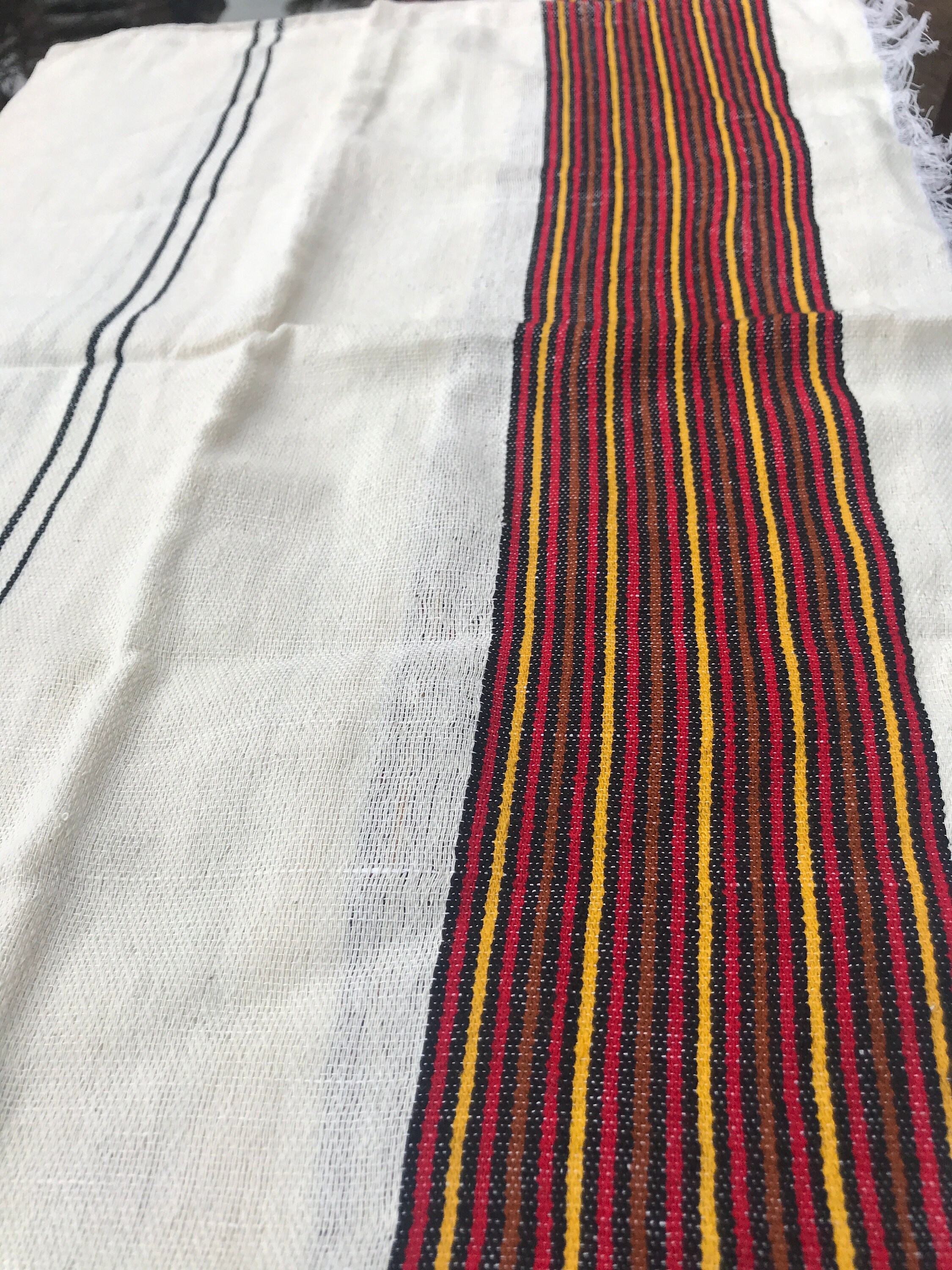 Ethiopian/ Rasta Harmony Colour Stripe Handmade 100% Cotton Scarf - Etsy
