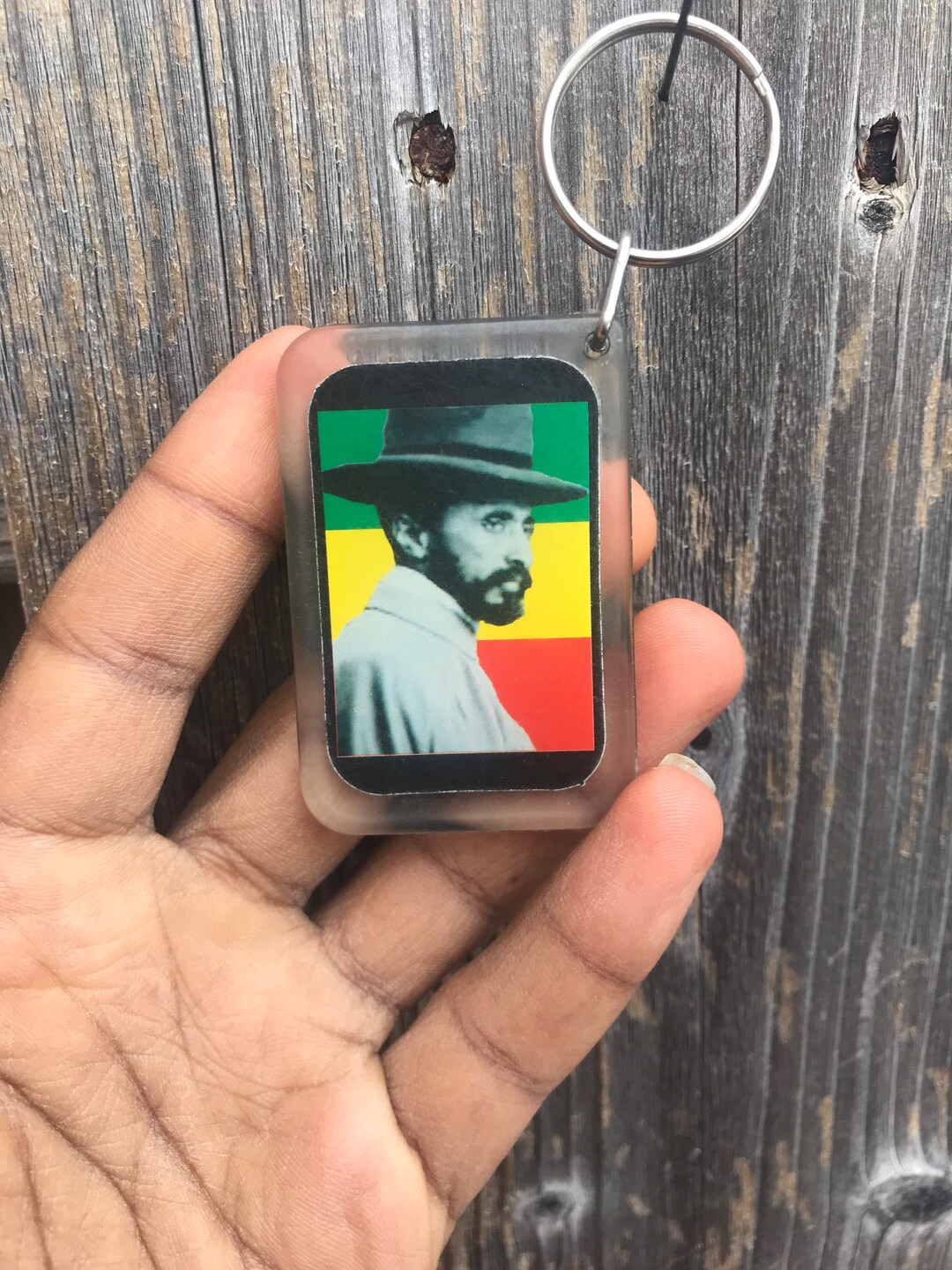 Emperor Haile Selassie JAH Keychain African Keychain Rasta - Etsy