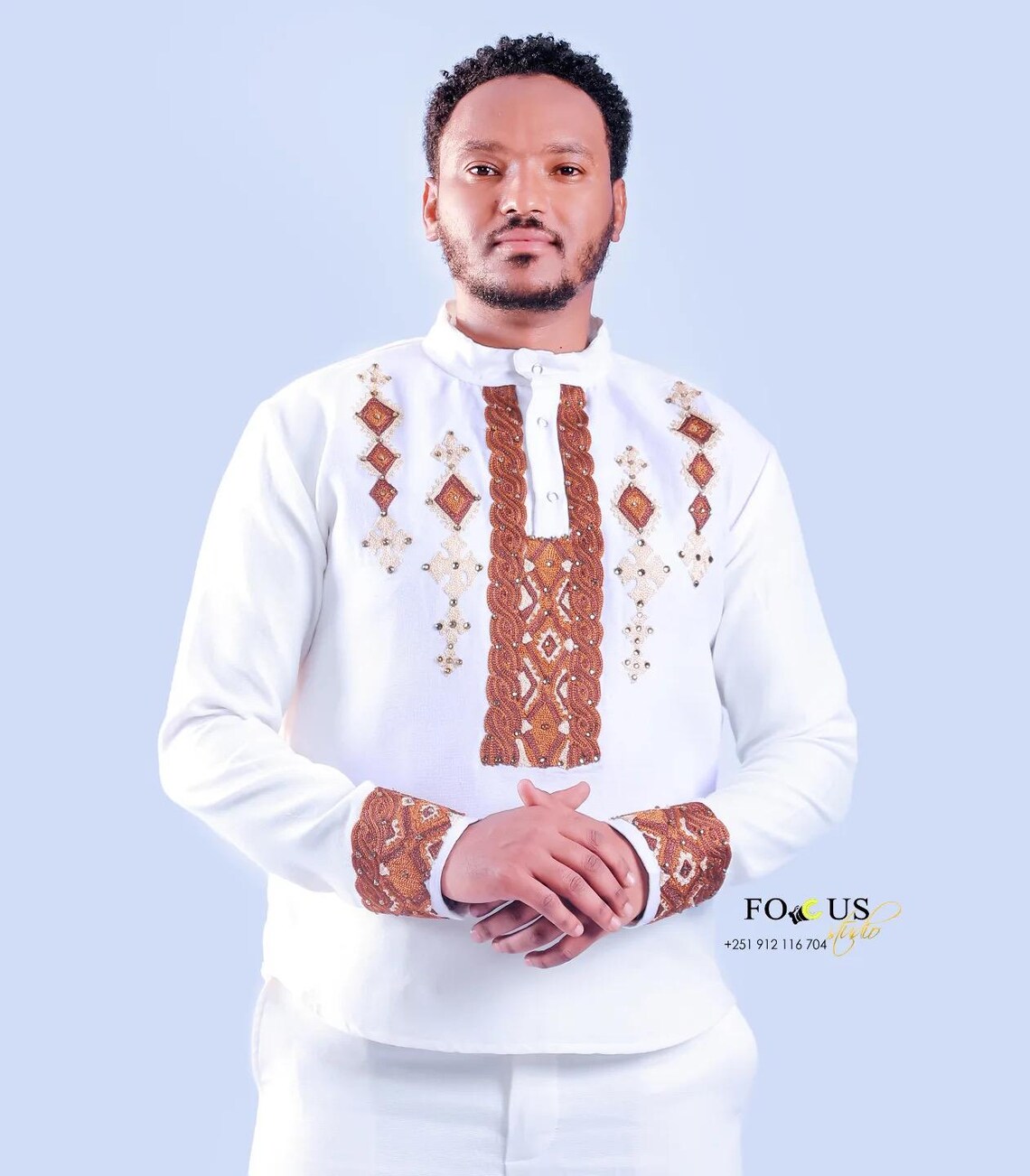 Handmade Ethiopian Men’s Heritage Outfit – Handwoven Cotton Attire With ...