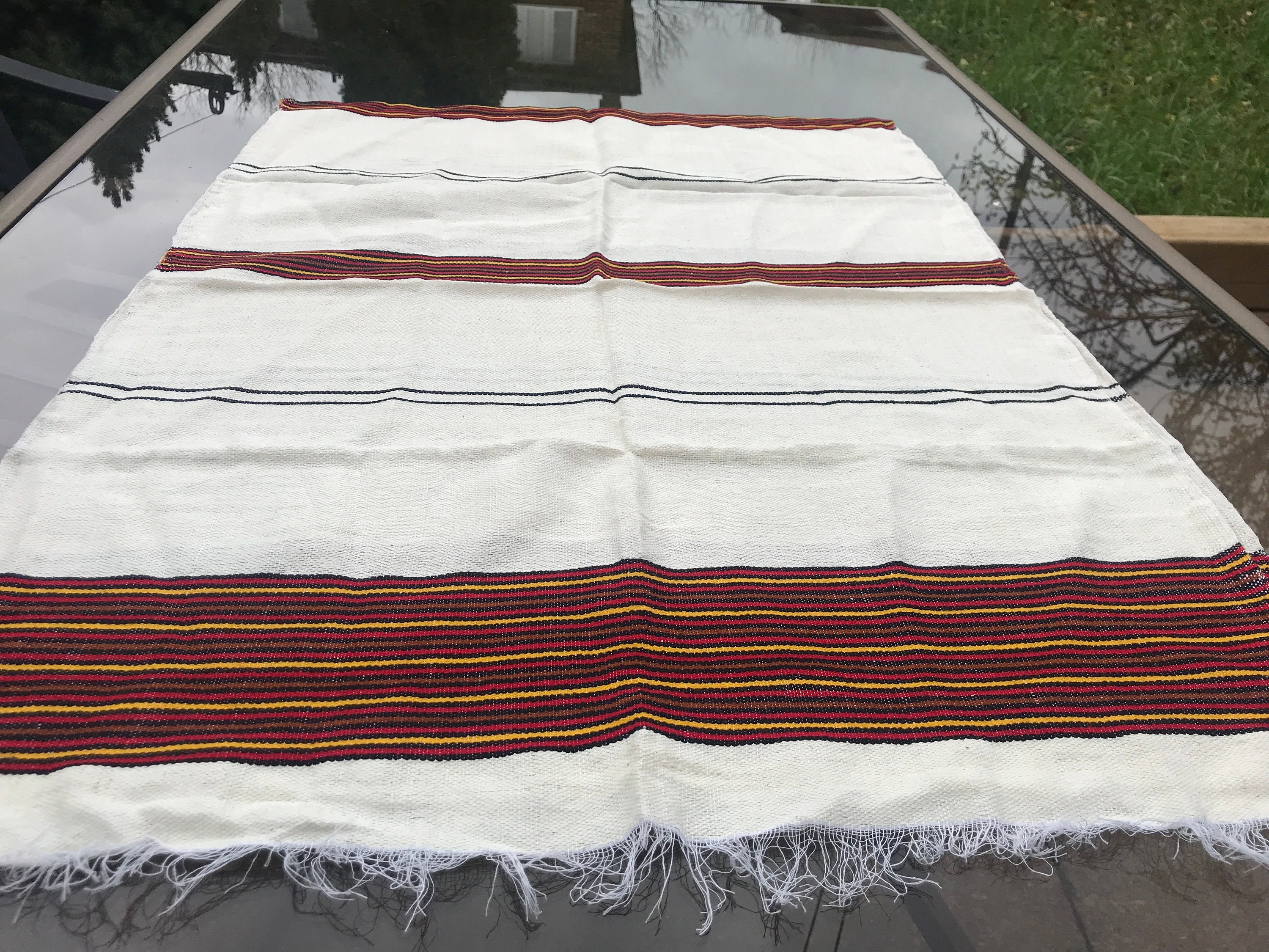 Ethiopian/ Rasta Harmony Colour Stripe Handmade 100% Cotton Scarf - Etsy