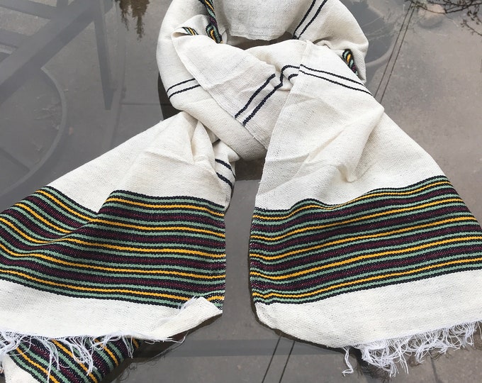 Ethiopian/ Rasta Harmony Colour Stripe Handmade 100% Cotton Scarf - Etsy
