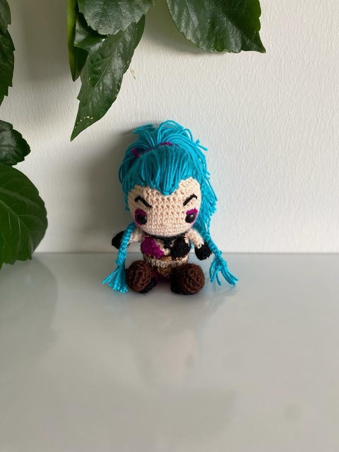 Arcane Jinx Plushie, League of Legends Jinx Doll, Jinx Plush, Amigurumi ...