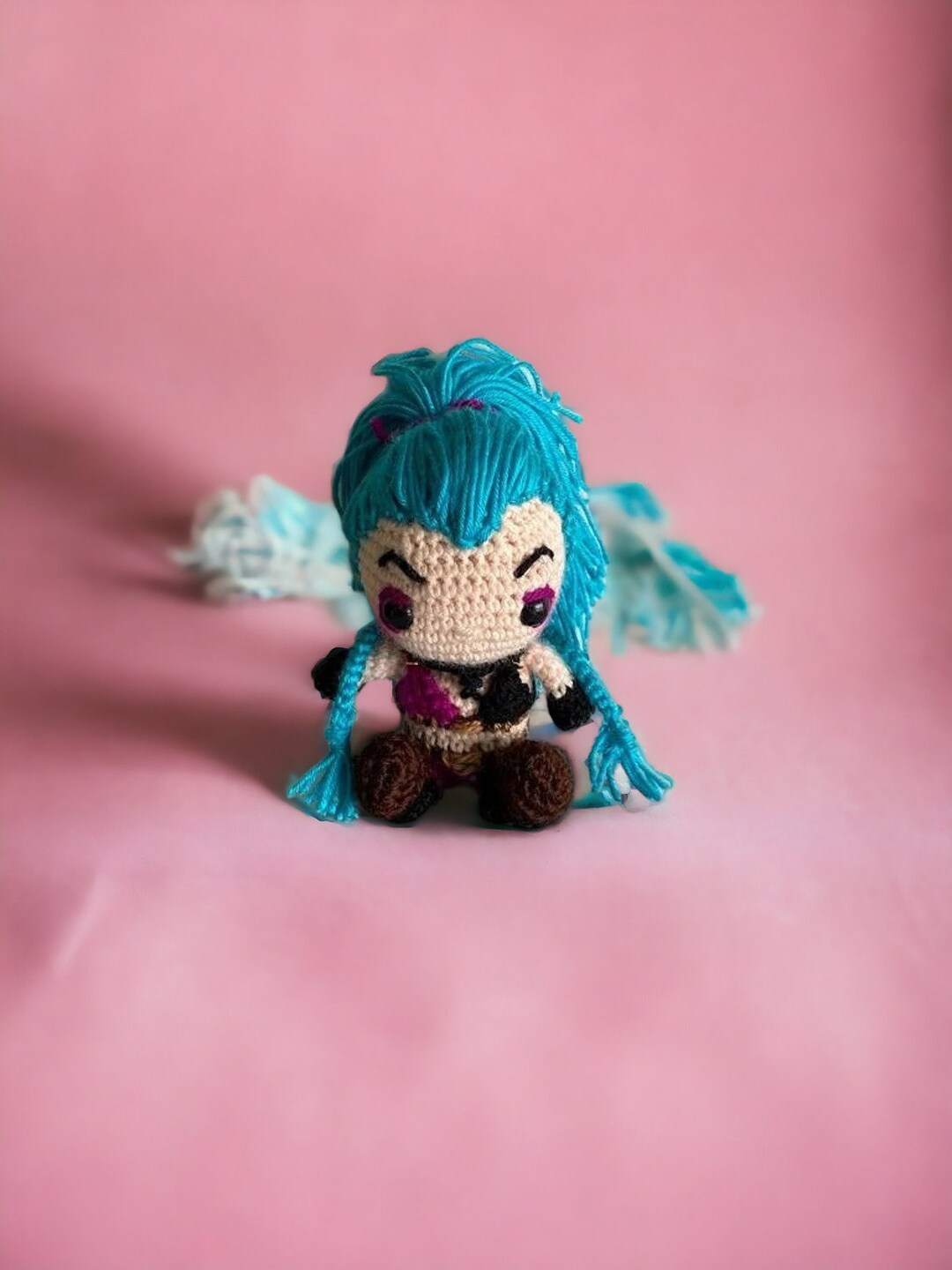 Arcane Jinx Plushie, League of Legends Jinx Doll, Jinx Plush, Amigurumi ...