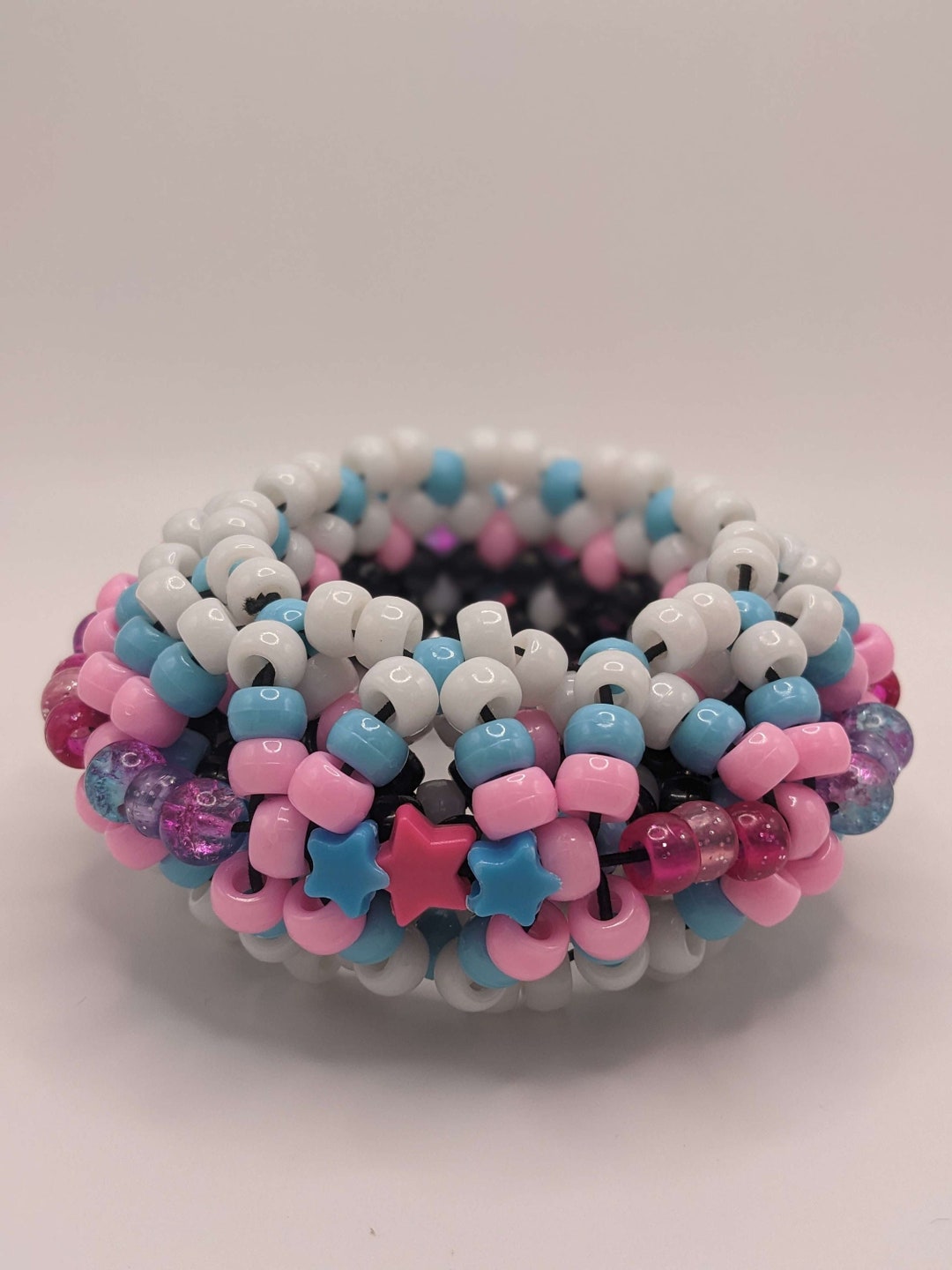 Cotton Candy Stars UFO Style 3D Kandi Cuff - Etsy