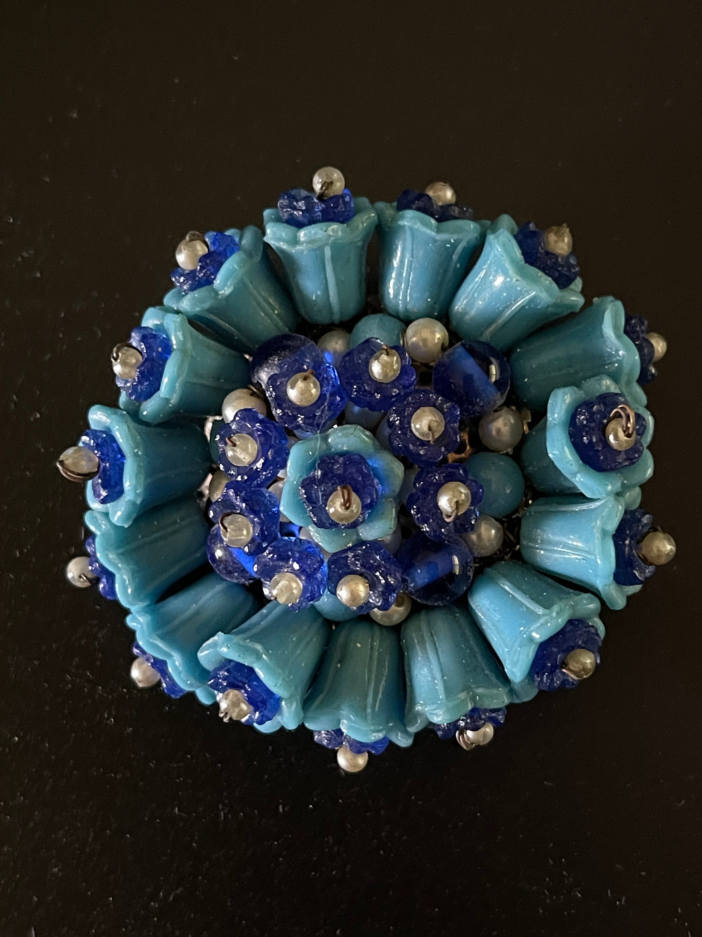 1940s French Glass Bead Pin - Etsy