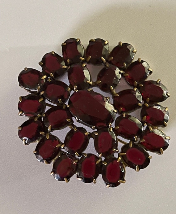 vintage czechoslovakia brooch - Gem
