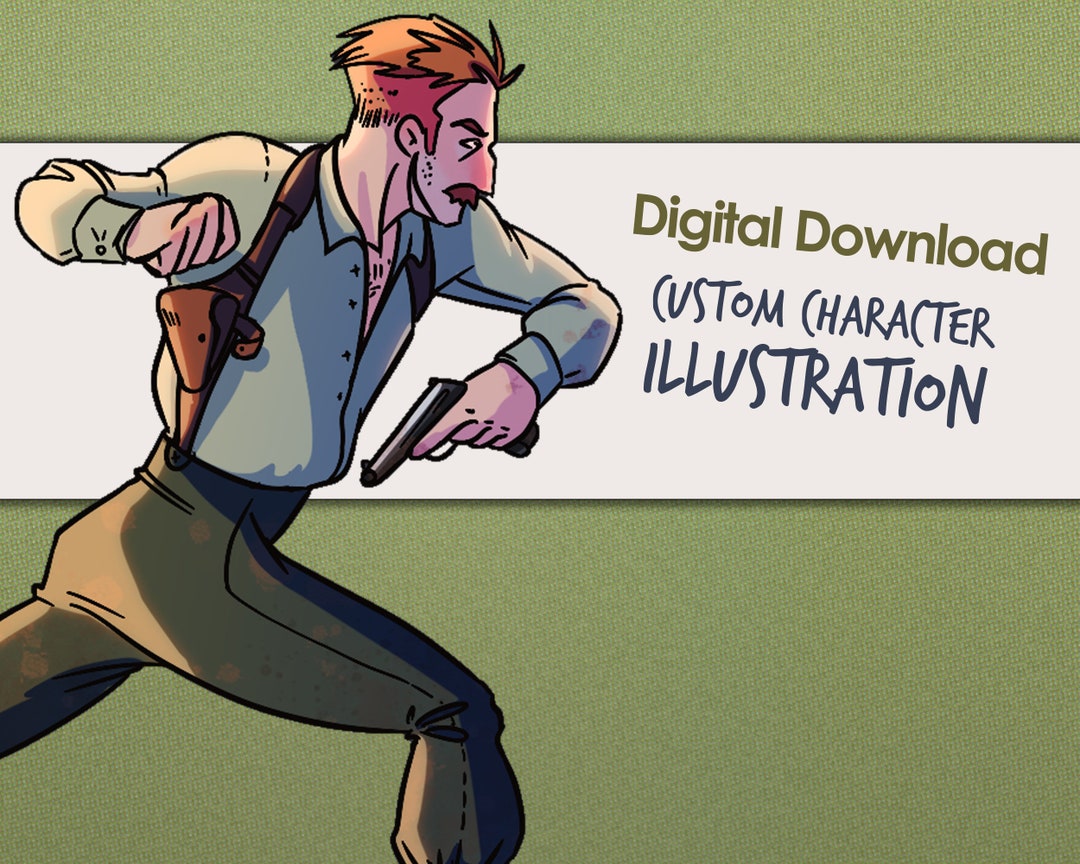 Custom Character Illustration | Hand Drawn - Etsy