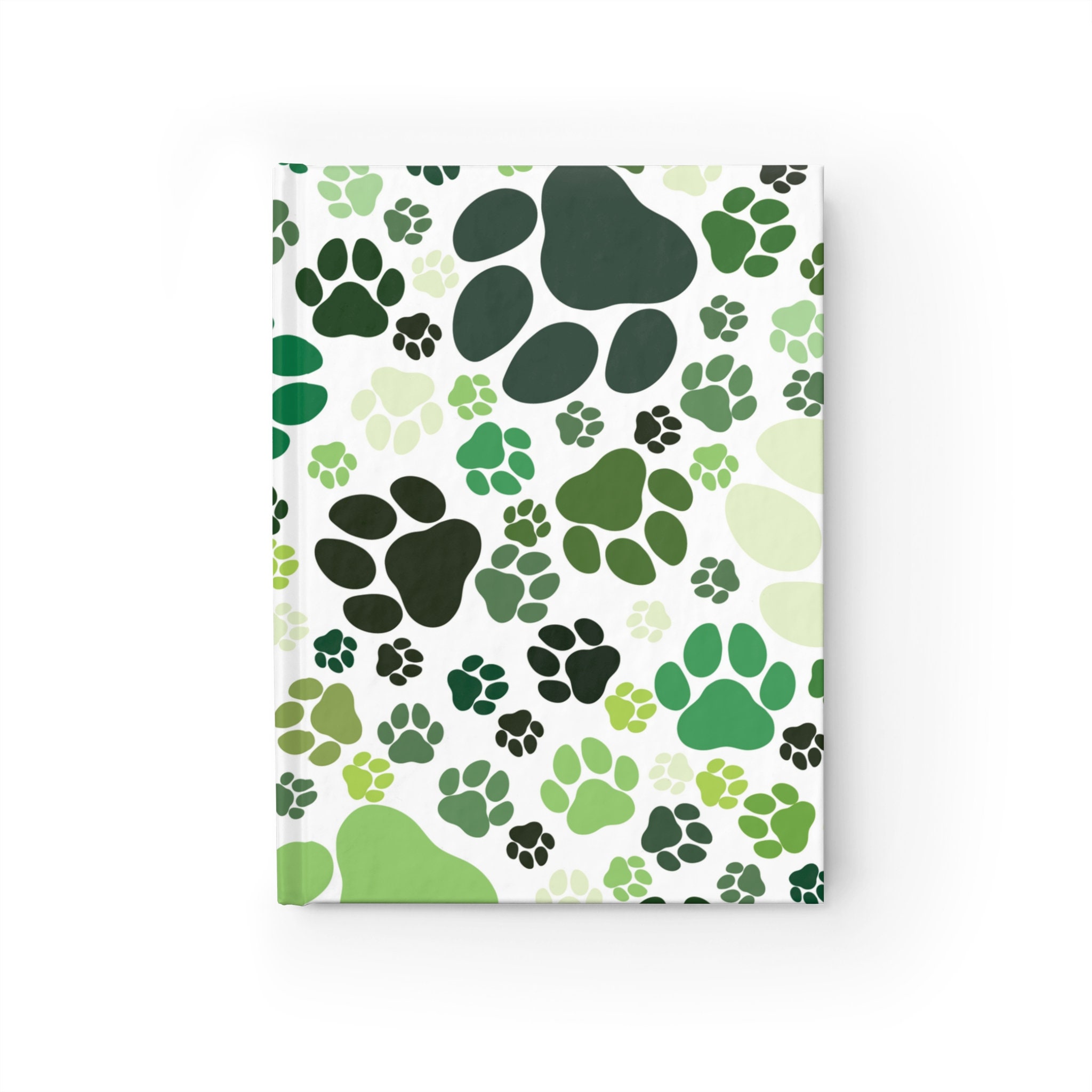 Blank Journal All the Greens Paw Print Scatter Art Journal Scrapbook ...