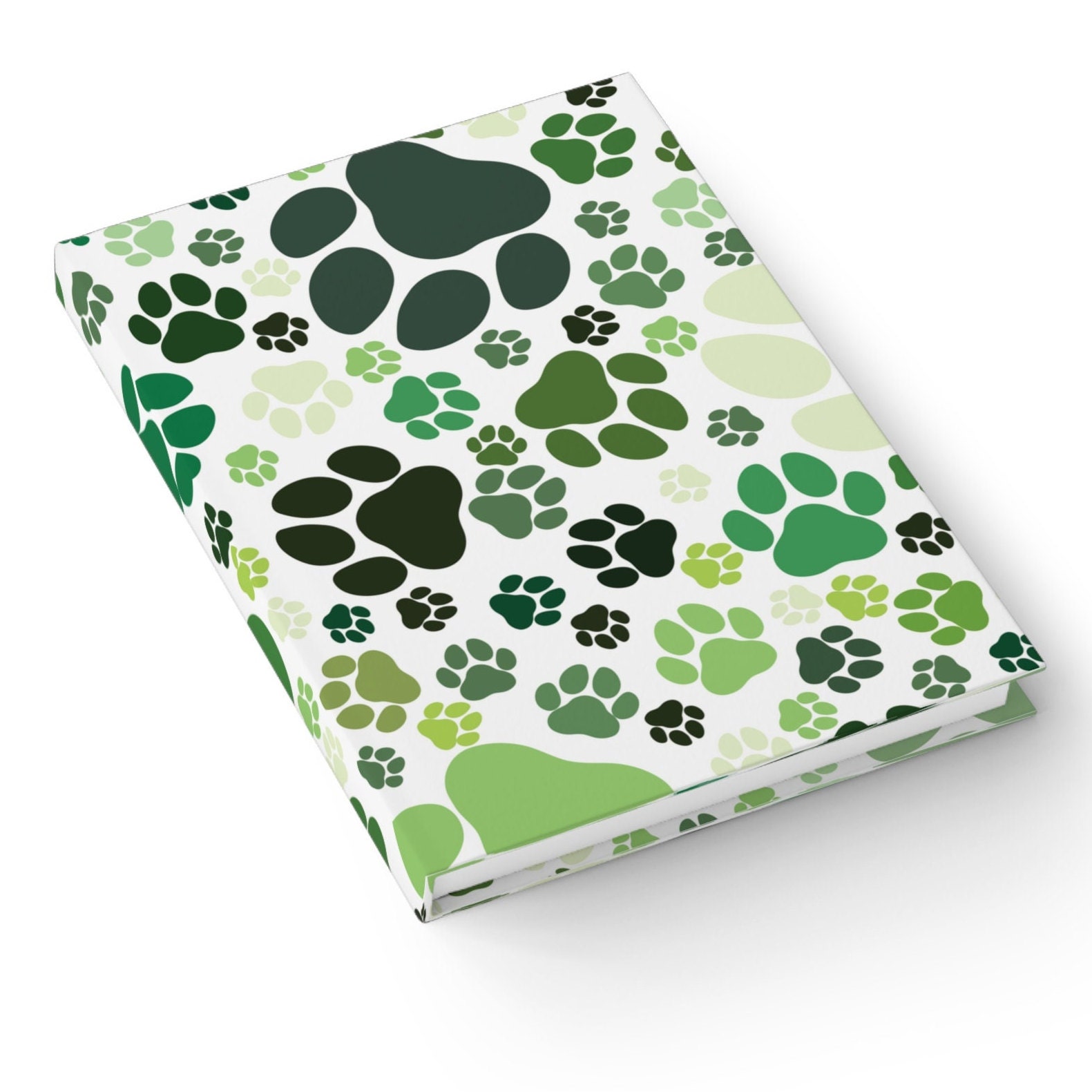 Blank Journal All the Greens Paw Print Scatter Art Journal Scrapbook ...