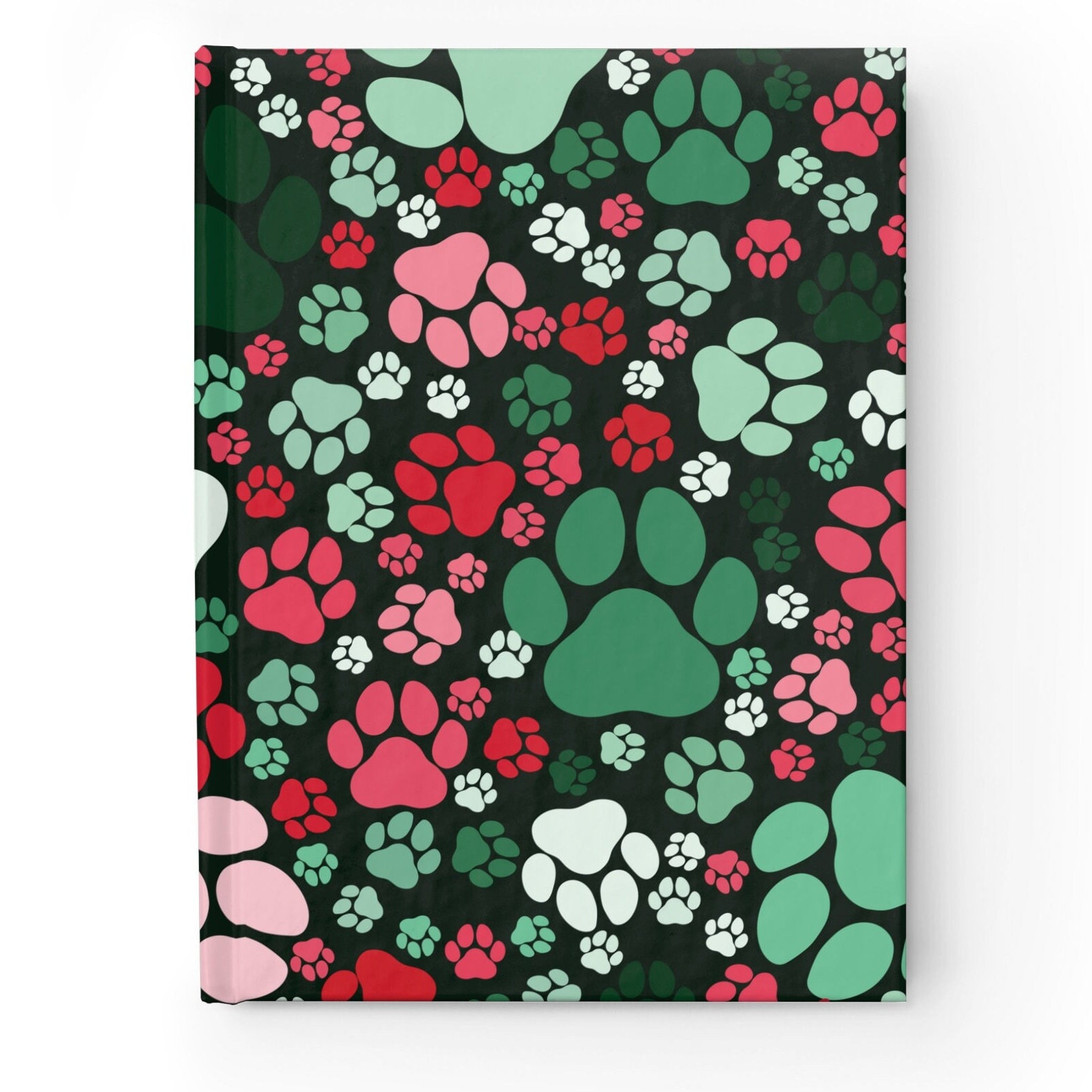 Blank Journal Paw Print Scatter Starlight Mint Palette in Green Pink ...