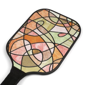 Vibrant Pickleball Set, Stained Glass Design, 14 Colorways, 2 Paddles ...