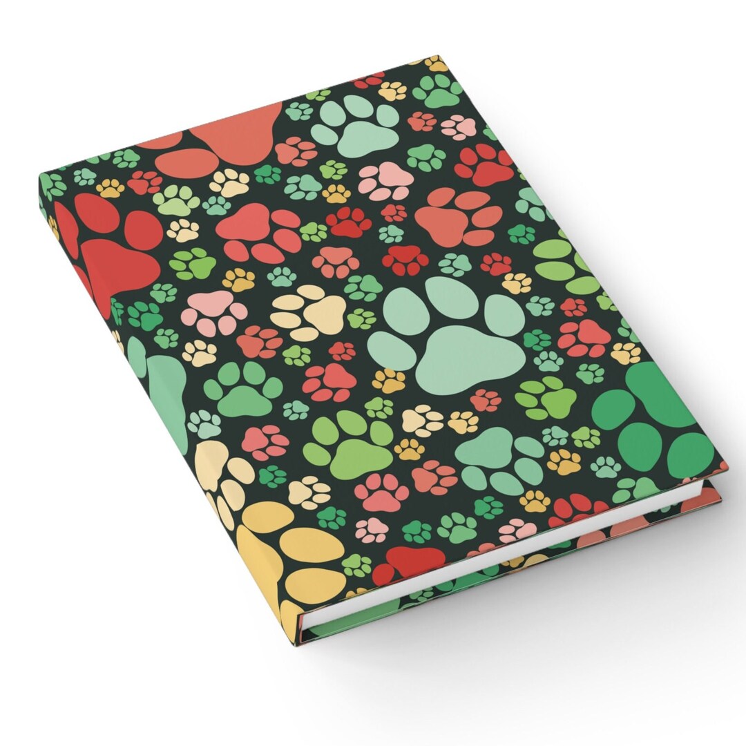 Blank Journal Paw Print Scatter Lovebird Palette on Grey Art Journal ...