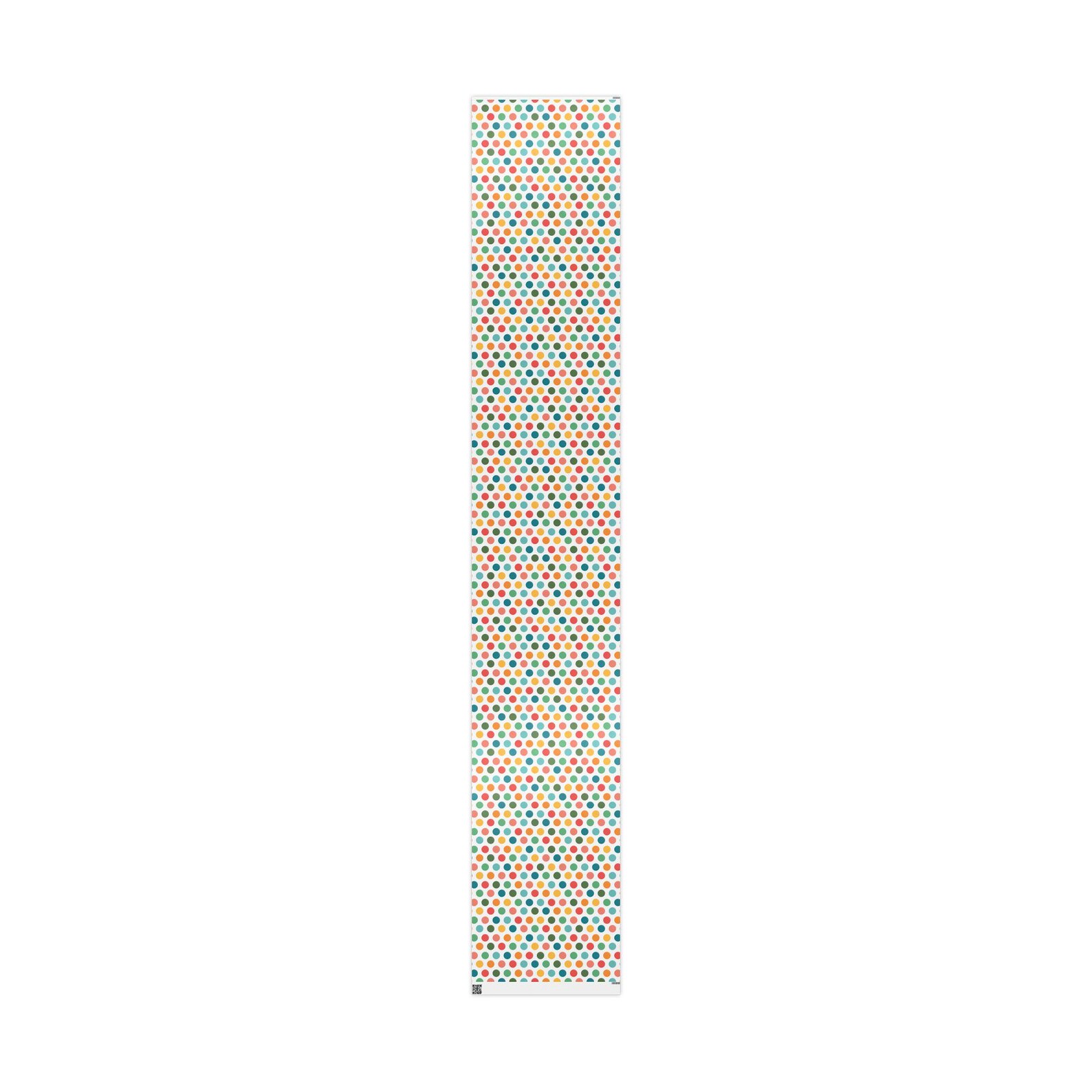 Polka Dot Wrapping Paper, Festive Bright Multicolor Gift Wrap, Retro ...