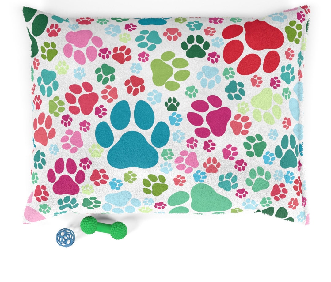 Pet Bed Paw Print Scatter Mid-mod Christmas Palette 3 Sizes Available ...