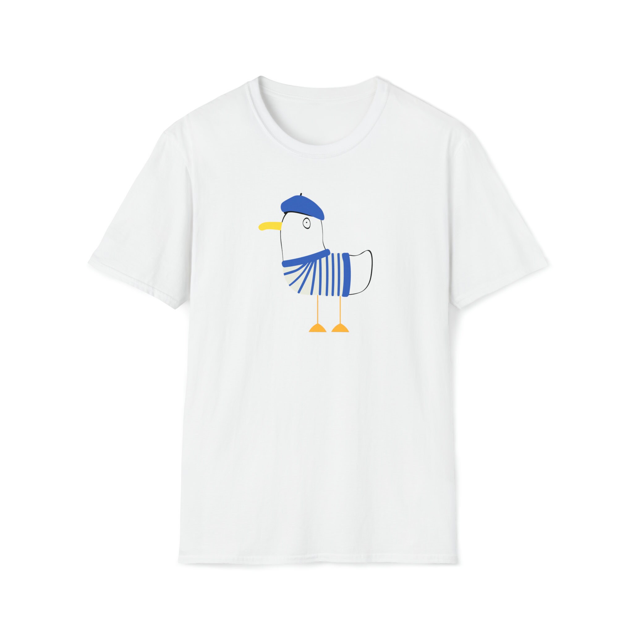 Seagull Unisex Soft-style T-shirt, jacques Segal, French Beach Vibe ...